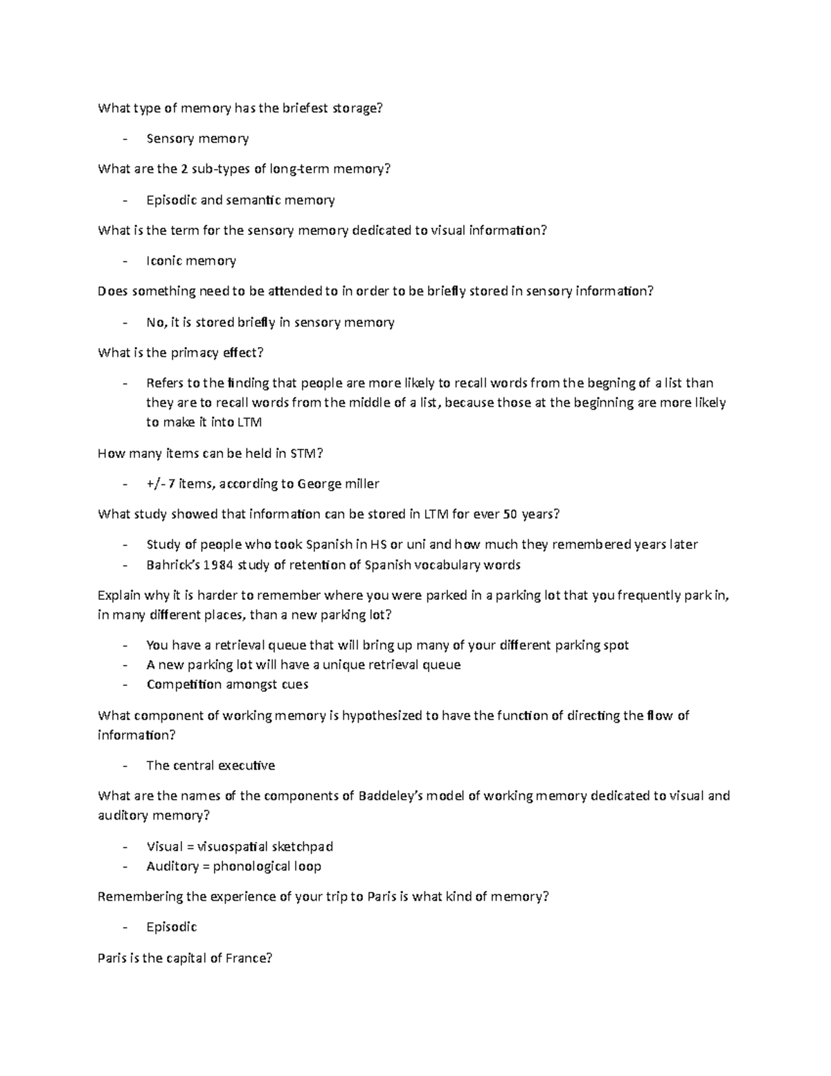 Module 5 Questions - What type of memory has the briefest storage ...