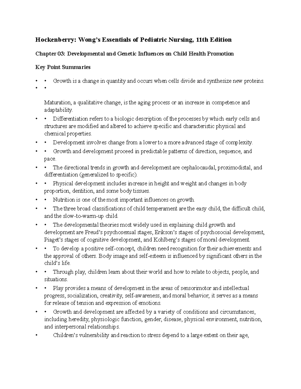Chapter 03- Developmental and Genetic Influences on Child Health ...