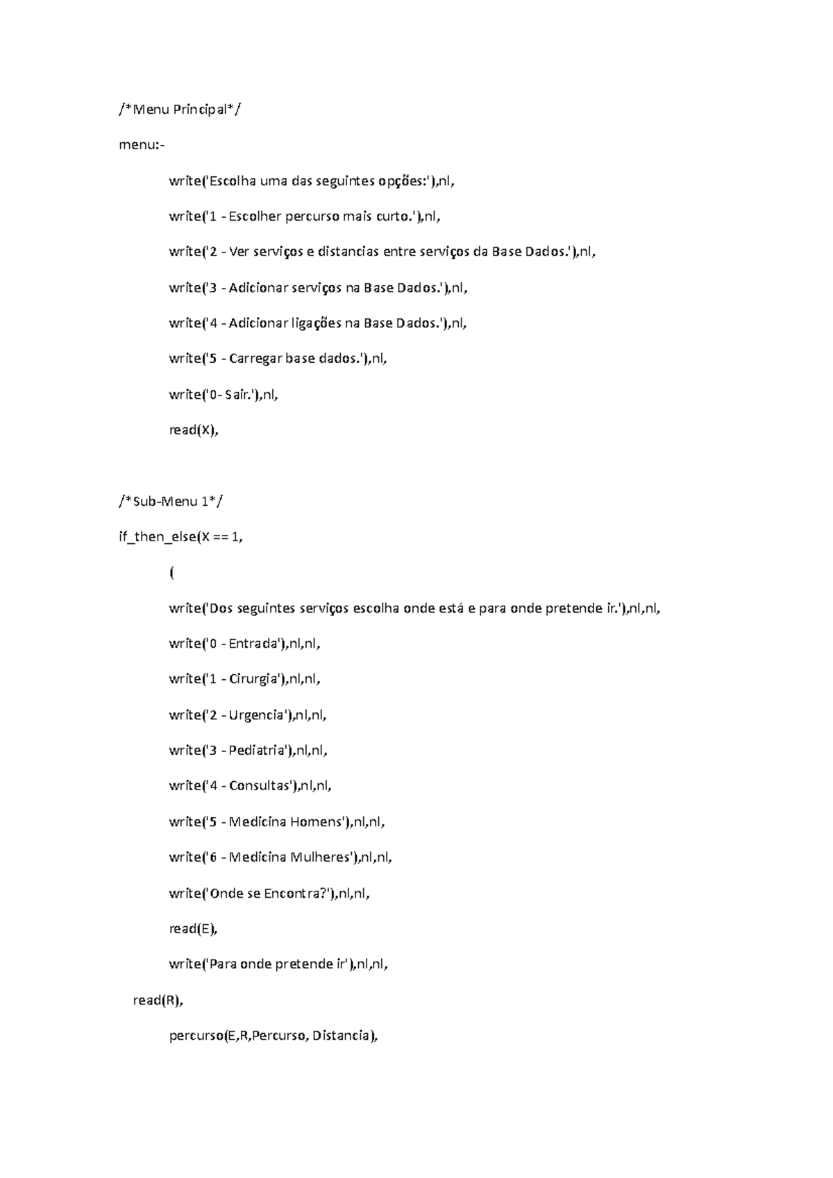 Codigo prolog - Inteligencia Artificial - Studocu