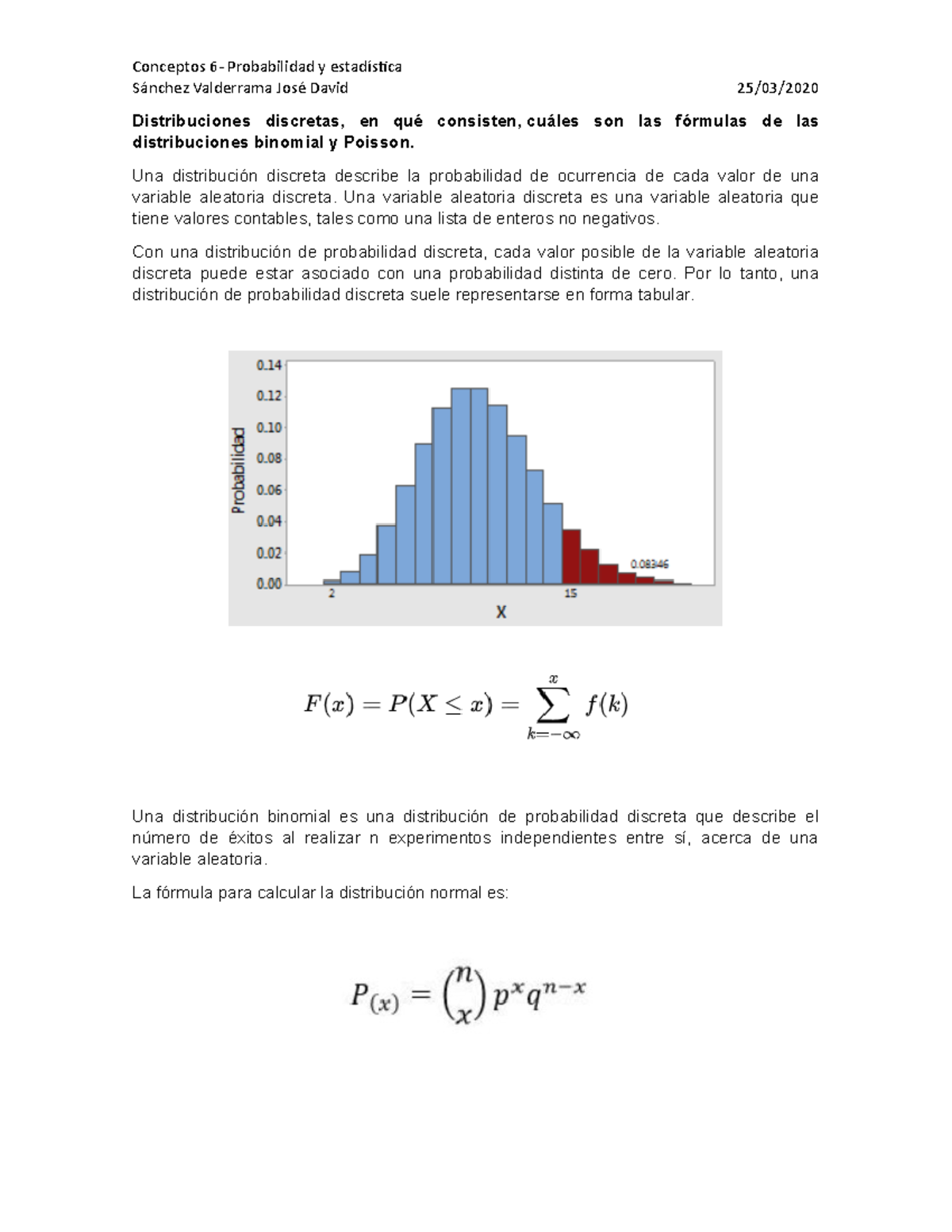 Conceptos 6 - Distribuciones discretas, en qué consisten, cuáles son ...