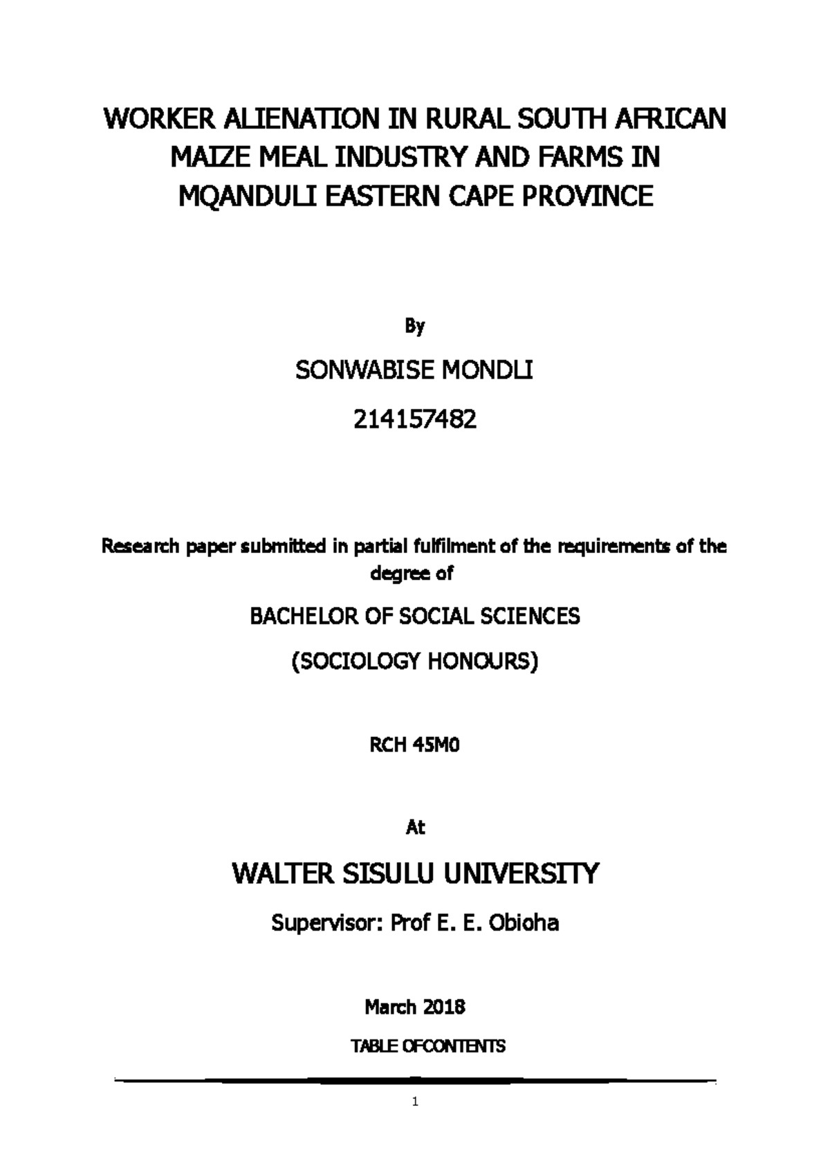 Mafaku Research Compilation 2018 - Copy - WORKER ALIENATION IN RURAL ...