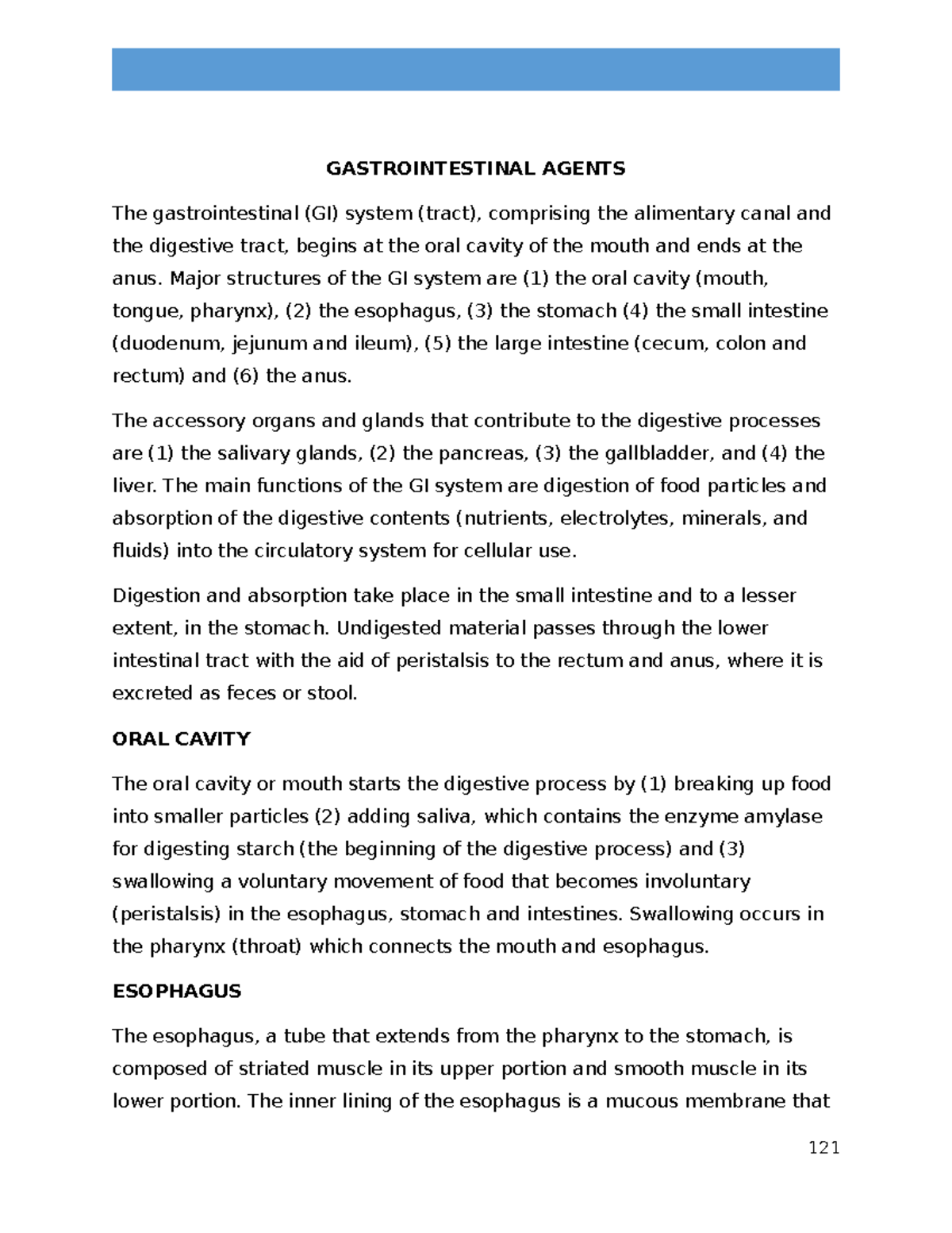 GI- Agents - GASTROINTESTINAL AGENTS The gastrointestinal (GI) system ...