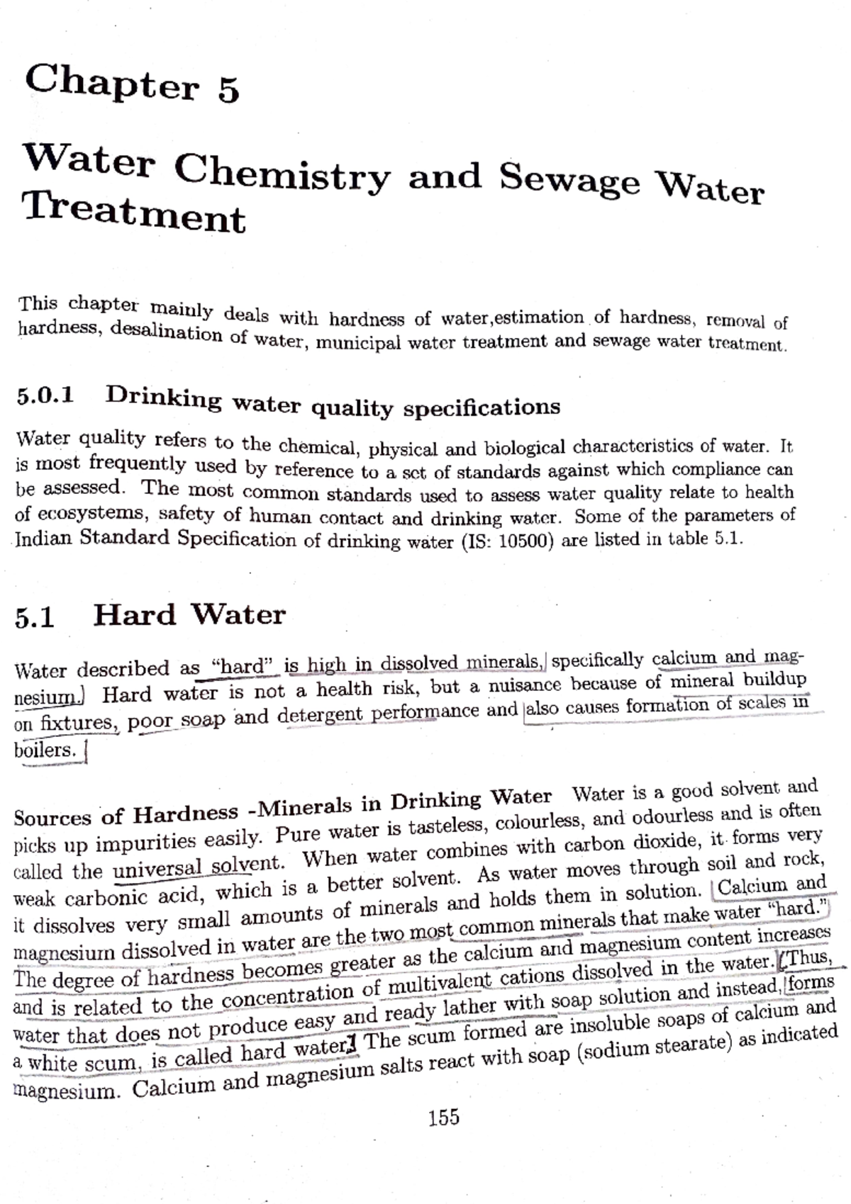 Water Chemistry and Sewage Water - Engineering Chemistry - Studocu