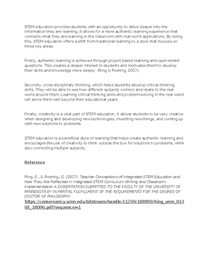 Lesson Plan ELM 462 - Interdisciplinary STEM Unit Plan Grade: 2nd Unit ...