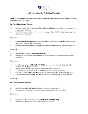 MAT 126 Project Template - MAT 126 Project Template [Note: To complete ...