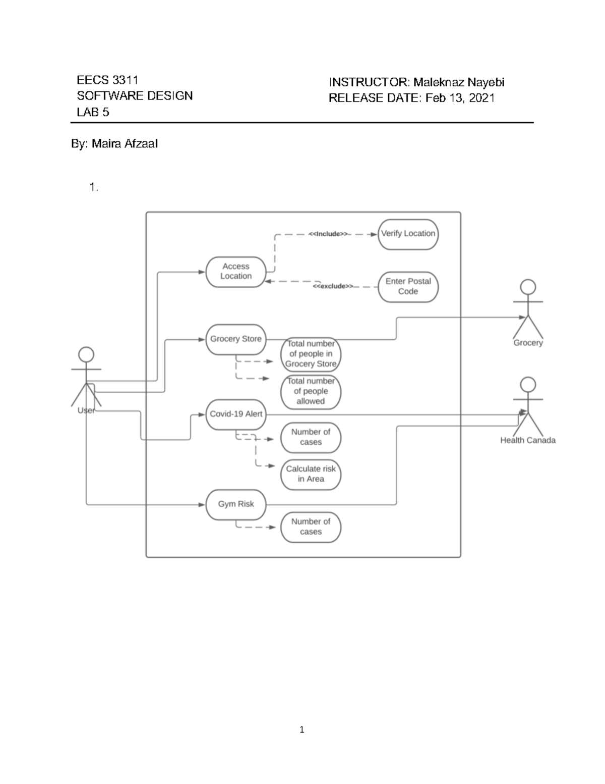 Lab5 - EECS 3311 SOFTWARE DESIGN LAB 5 INSTRUCTOR: Maleknaz Nayebi RELEASE DATE: Feb 13 , 202 1 ...