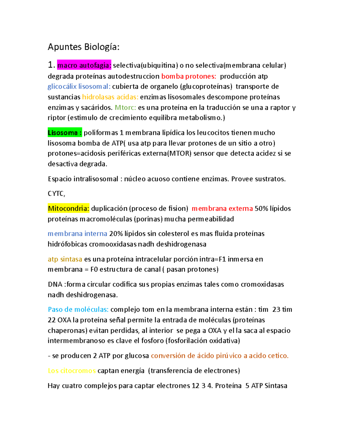 Apuntes Biología - macro autofagia: selectiva(ubiquitina) o no ...