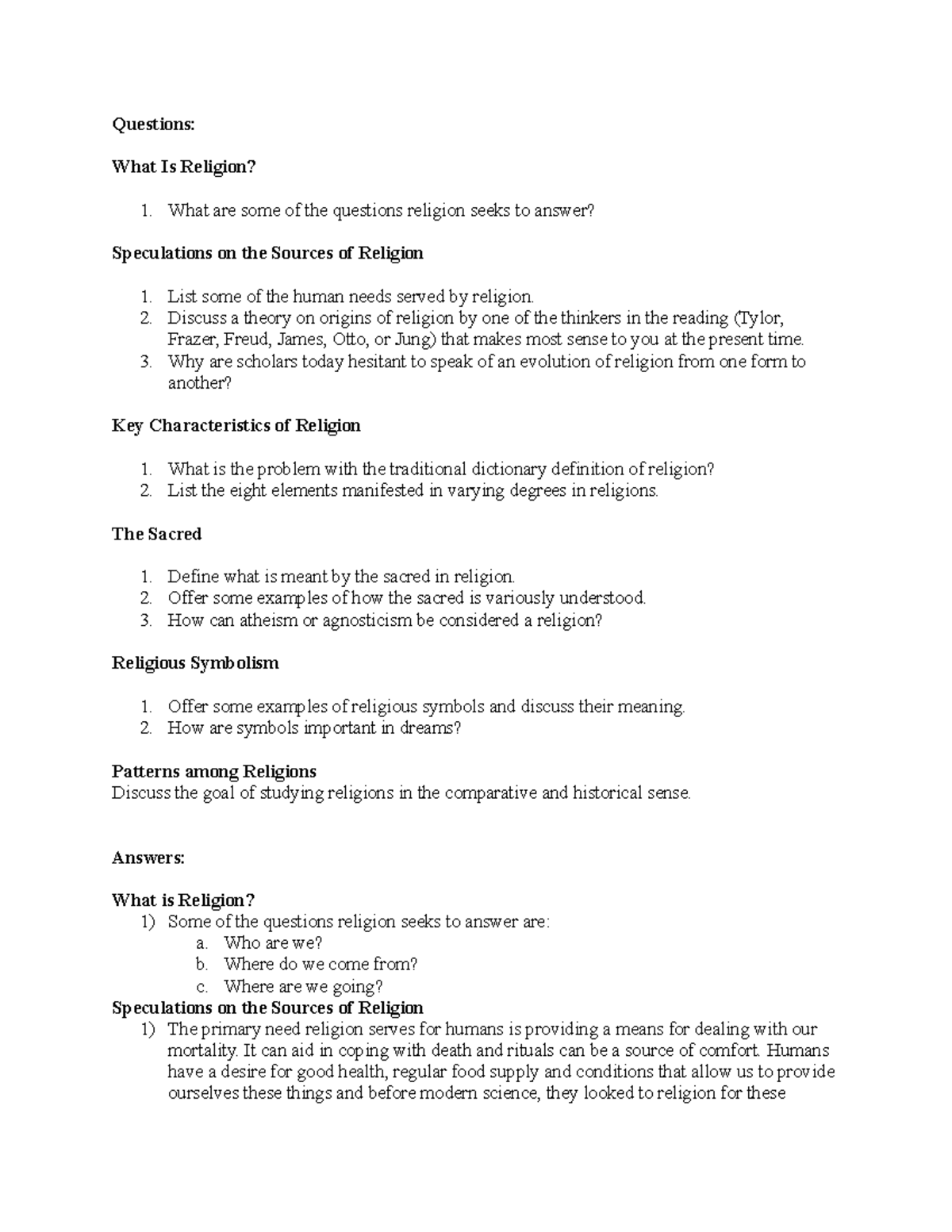 Homework 1 - Section questions on the chapter - Questions: What Is ...