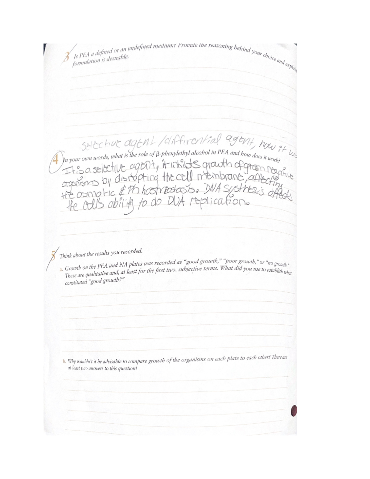 4-1 - phenyl ethyl alcohol agar - formulation Is PEA defined is ...