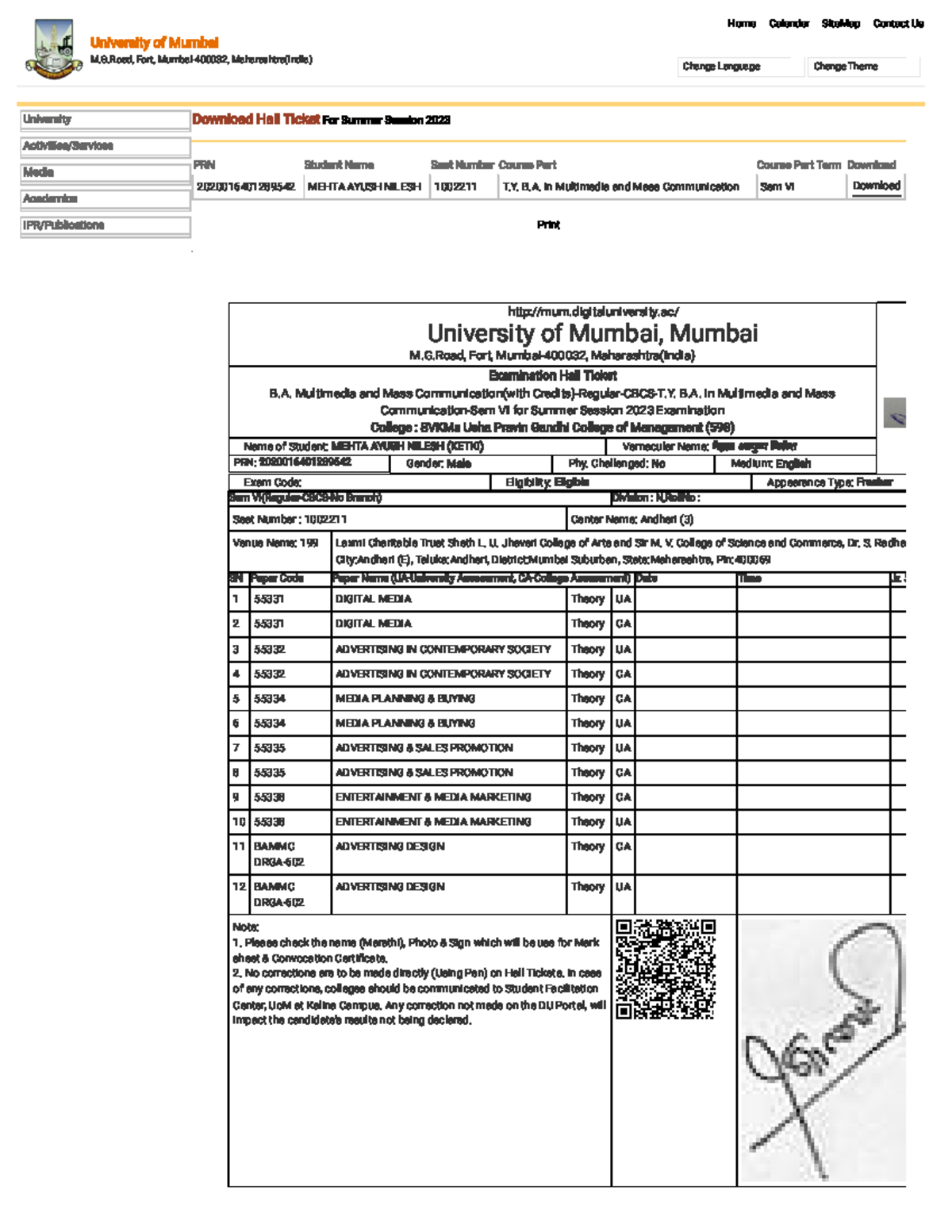 University of Mumbai - Study properly - Home Calender SiteMap Contact ...