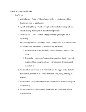 Public Relations Chapter 5 - Chapter 5 Learning Objectives for the ...