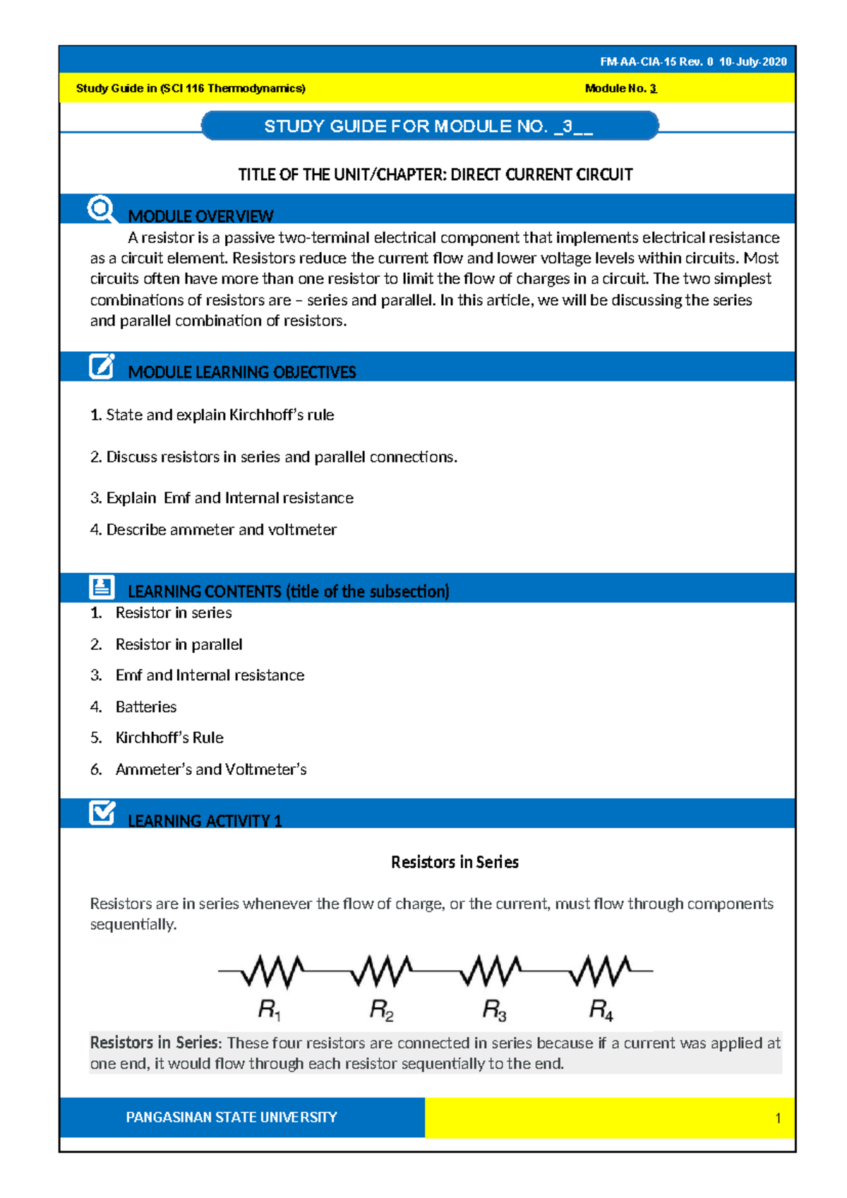 FM-AA-CIA-15 (3) electricity and magnetism Module 3 - STUDY GUIDE FOR ...