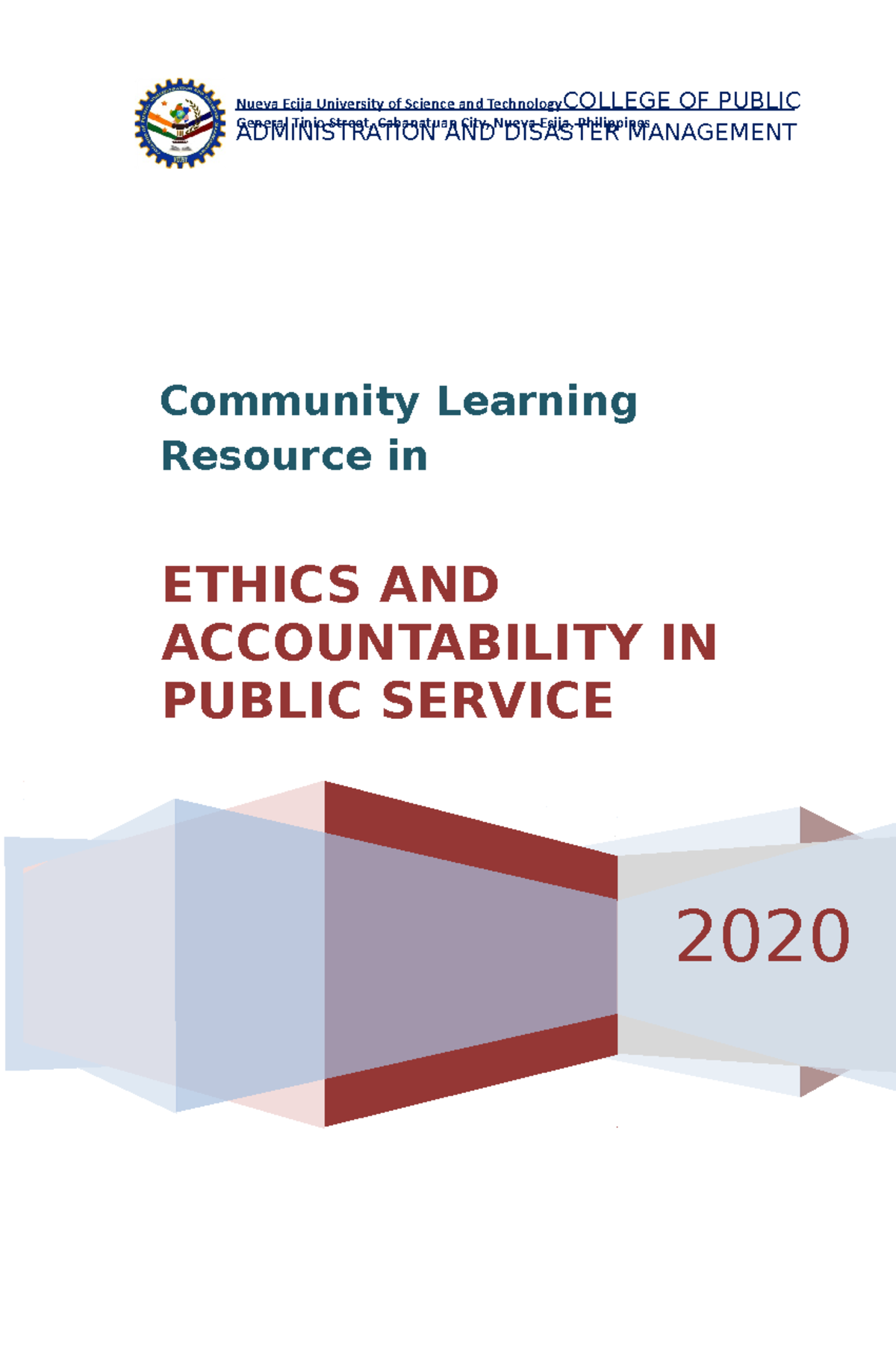 Module PA3 - BPA ethics - 2020 ETHICS AND ACCOUNTABILITY IN PUBLIC ...