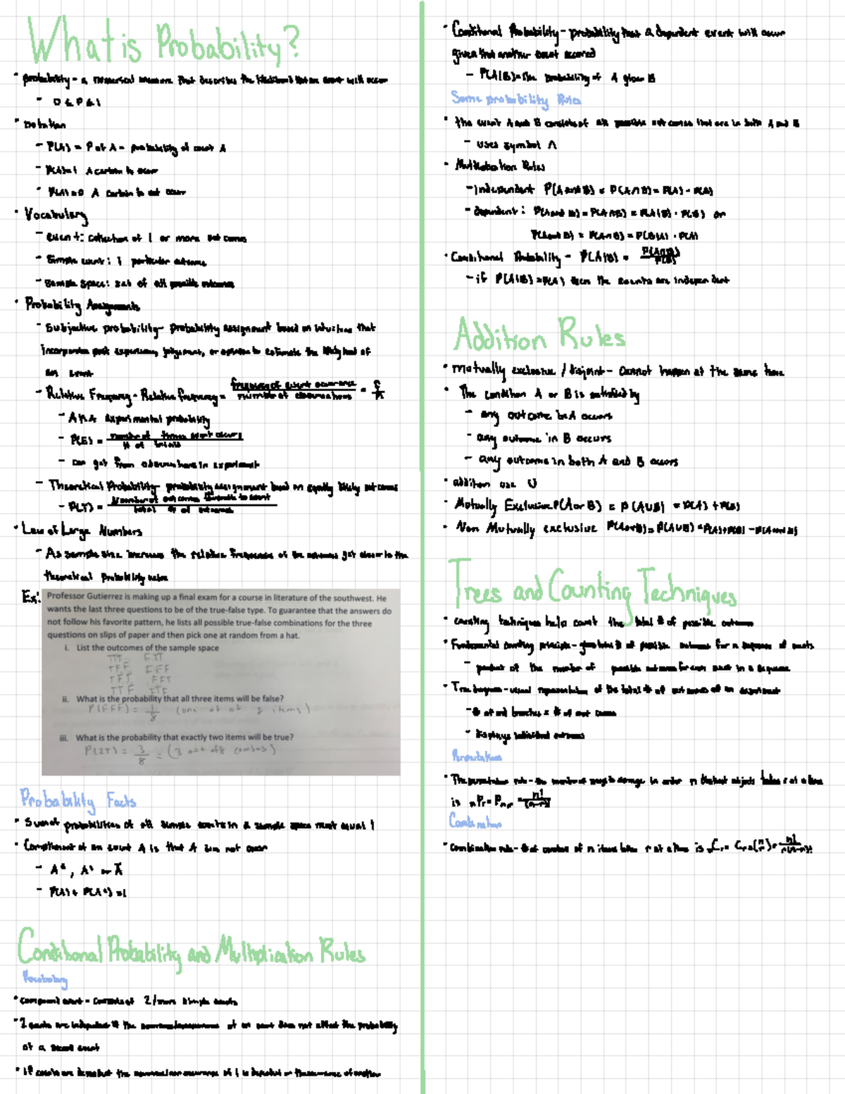 Unit 4 Elementary Probability Theory Conditional Probability