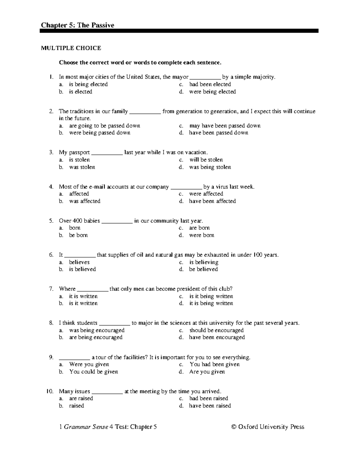 Passive Voice 4 - ejercicios voz pasiva en ingles nivel b1 b2 - 1 ...