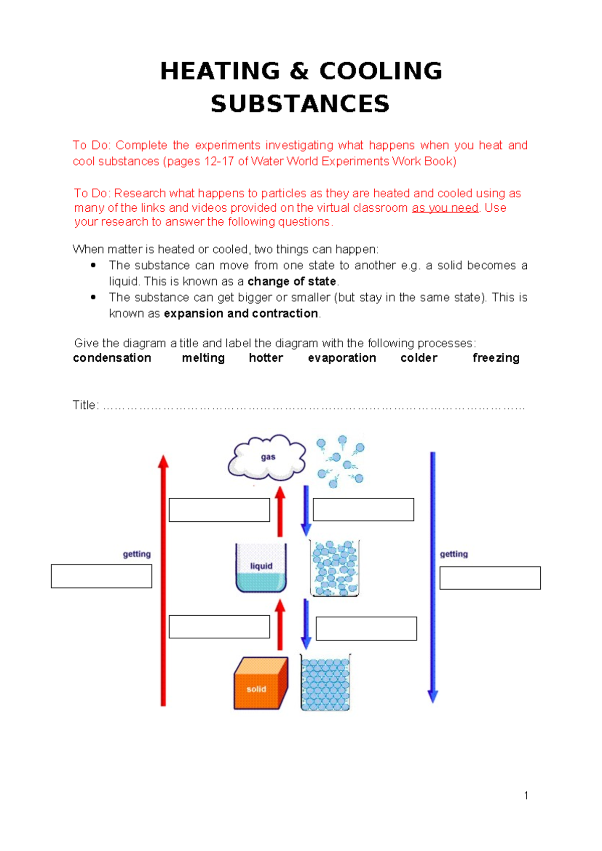 Heating And Cooling Substances 2018 - HEATING & COOLING SUBSTANCES To ...