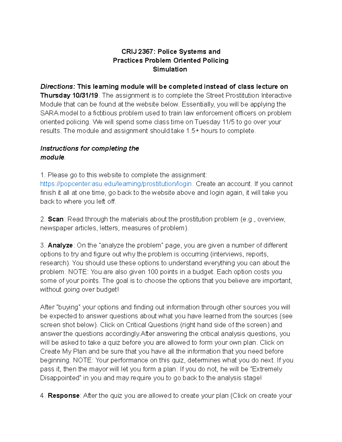 POP Module Section 1 - Police Systems and Practices Problem Oriented ...