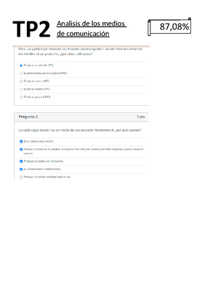 Universidad Siglo 21 Analisis DE LOS Medios DE Comunicacion TP2 - Análisis de los Medios de ...