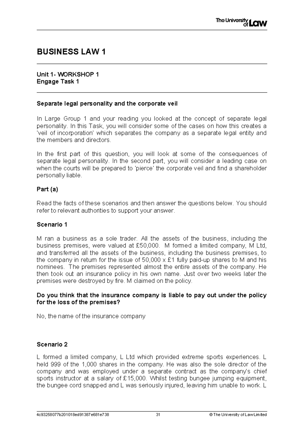 Workshop 1 - task 1 - Studocu