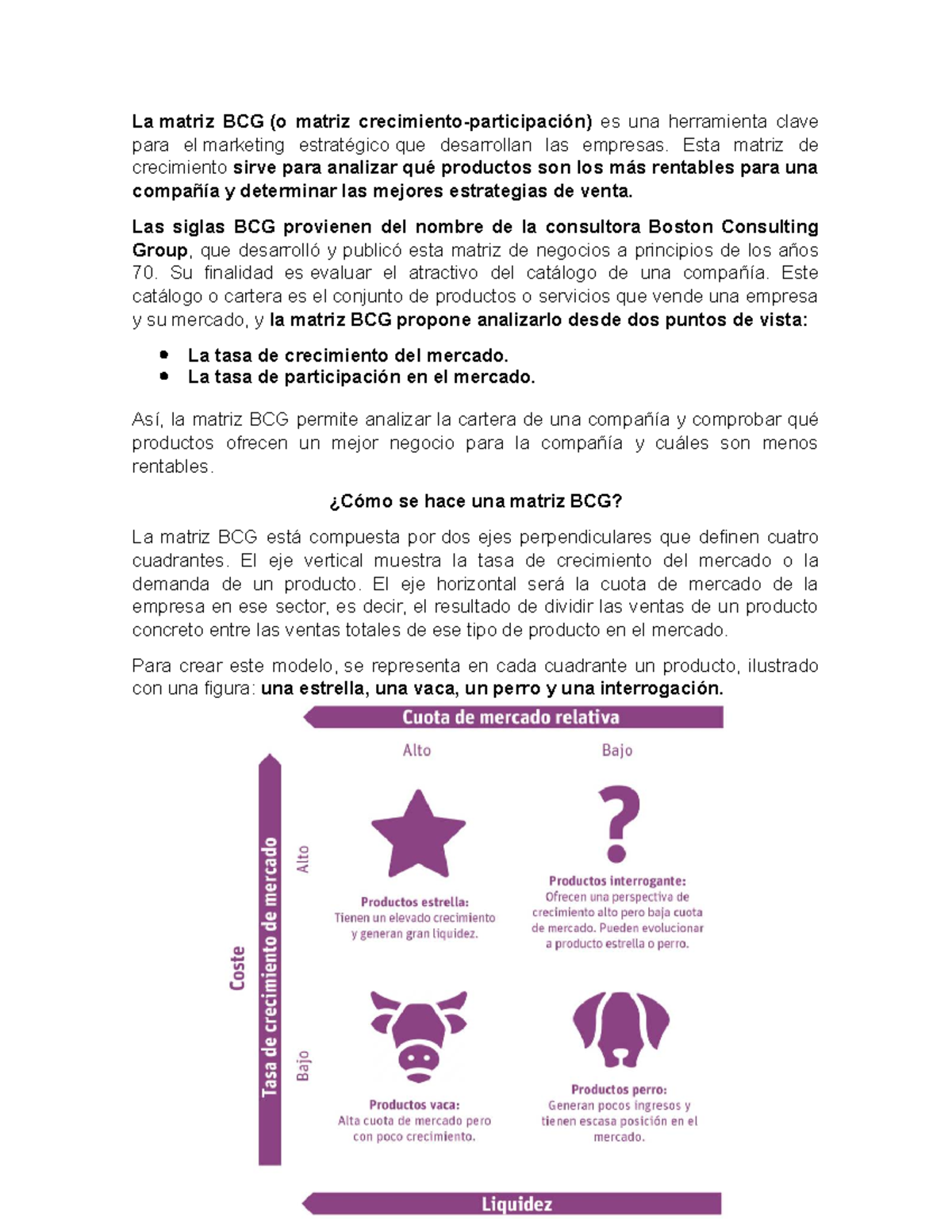 Matriz Bcg La Matriz Bcg O Matriz Crecimiento Participación Es Una Herramienta Clave Para El