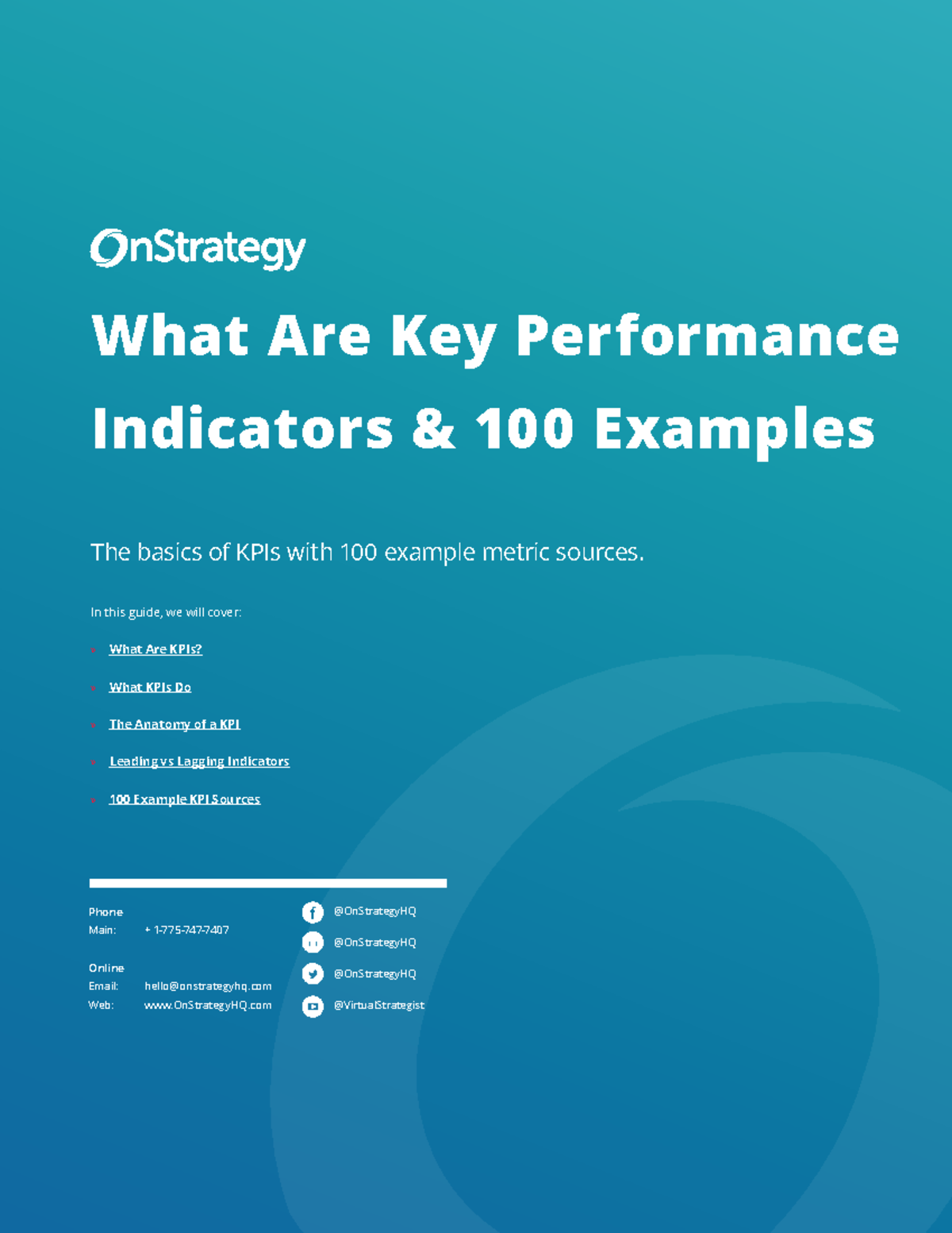 On Strategy KPi Whitepaper - What Are Key Performance Indicators & 100 ...