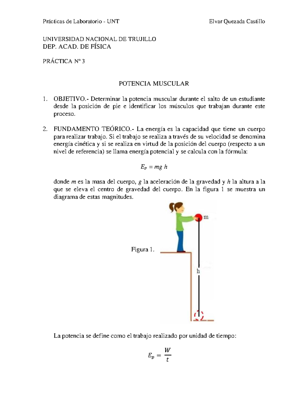 Práctica N° 3 - POTENCIA MUSCULAR - UNIVERSIDAD NACIONAL DE TRUJILLO ...