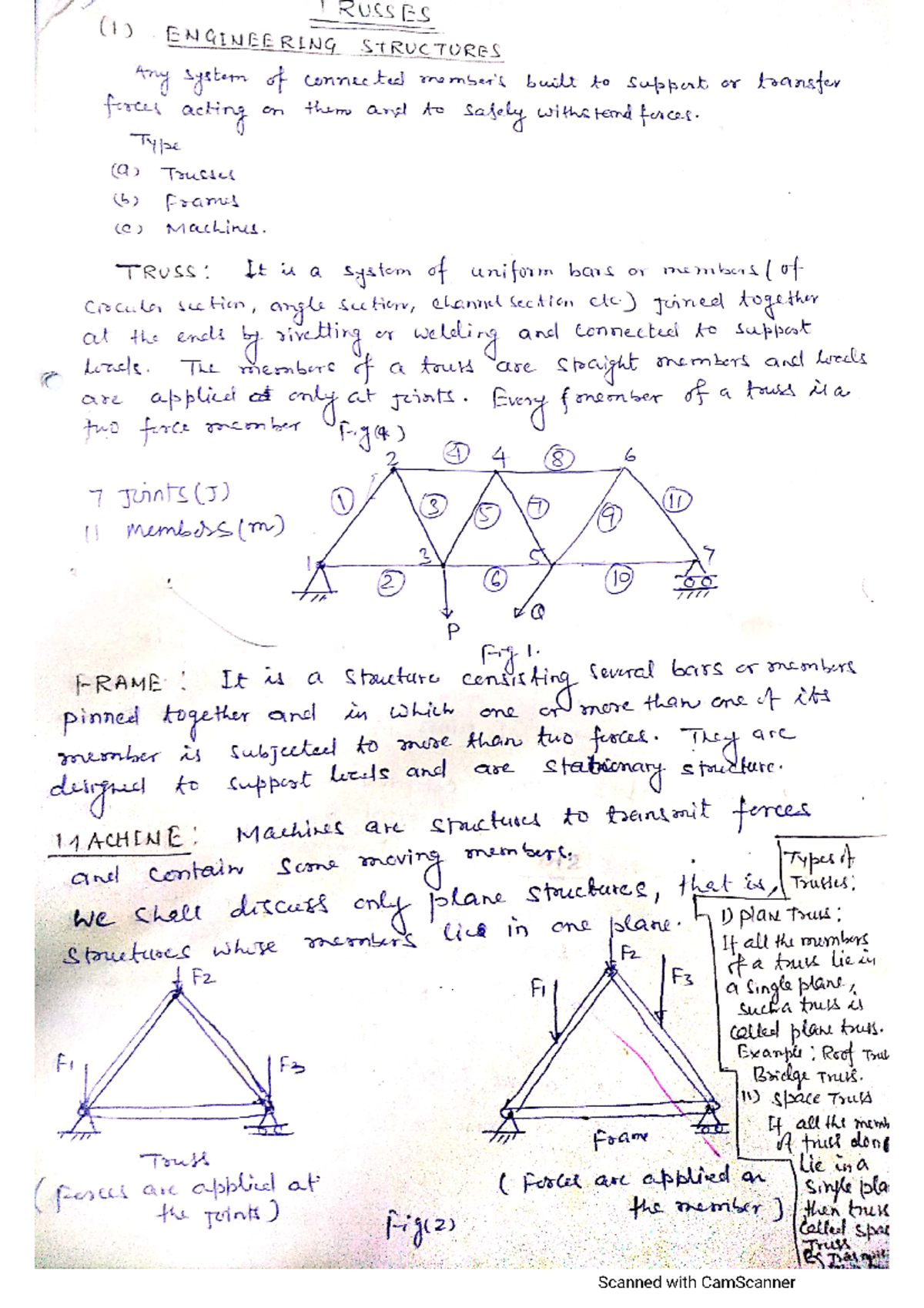 Engineering structure Truss - Material Science - Studocu
