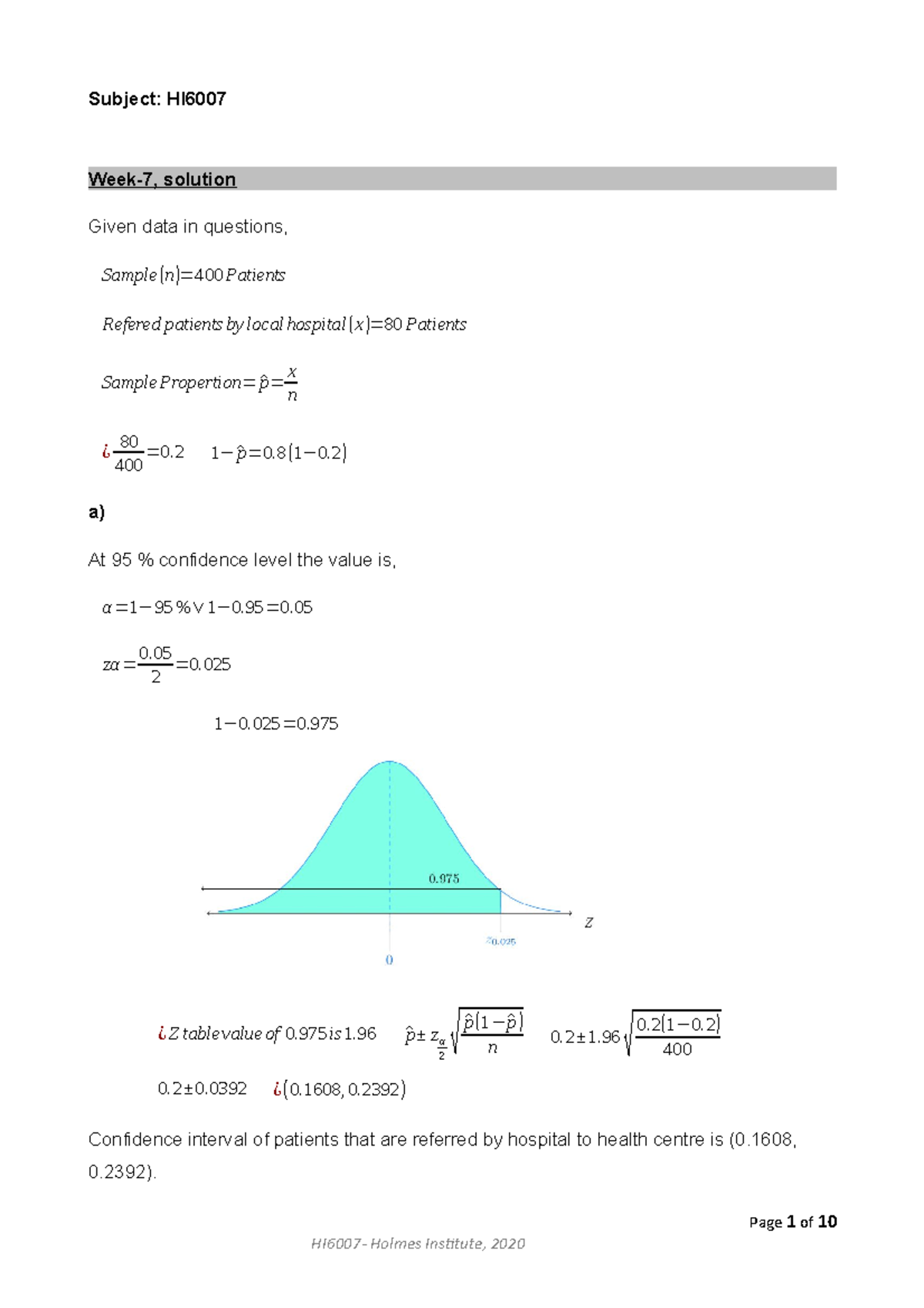 HI6007 Tutorial-2 soution - HI6007 - Studocu