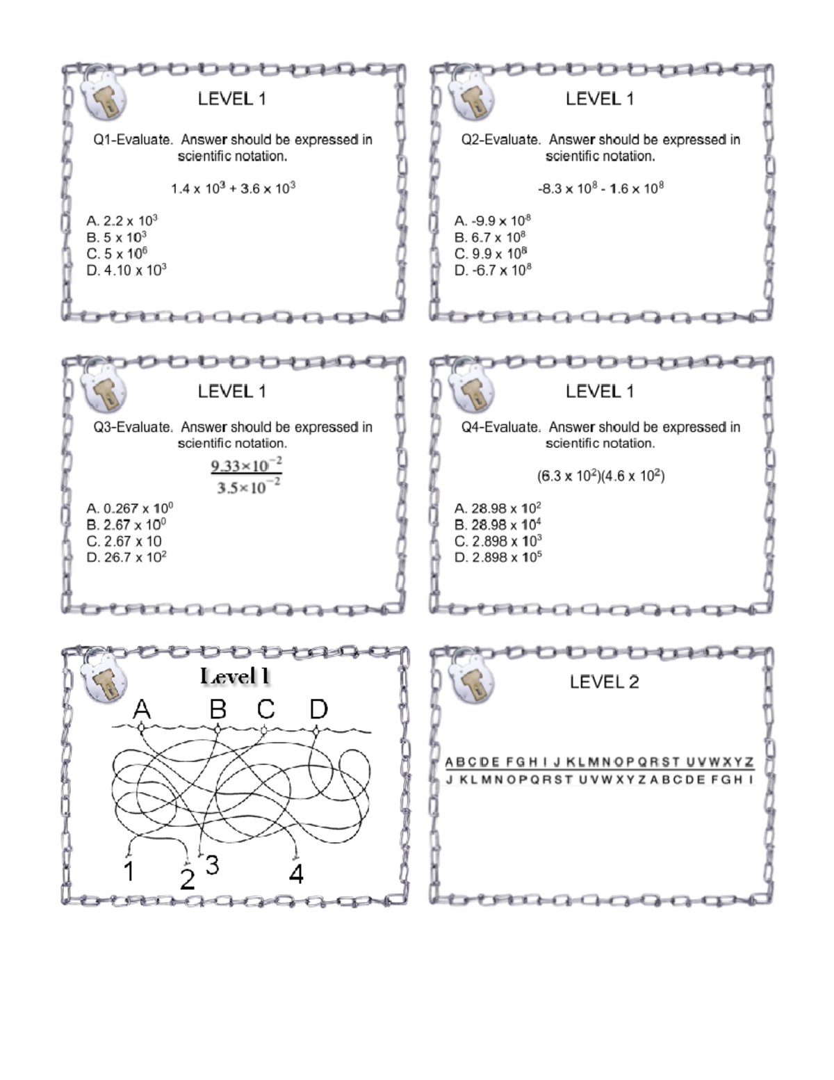 Kami Export - Scientific Notation-Escape Room-Student Copy - Studocu