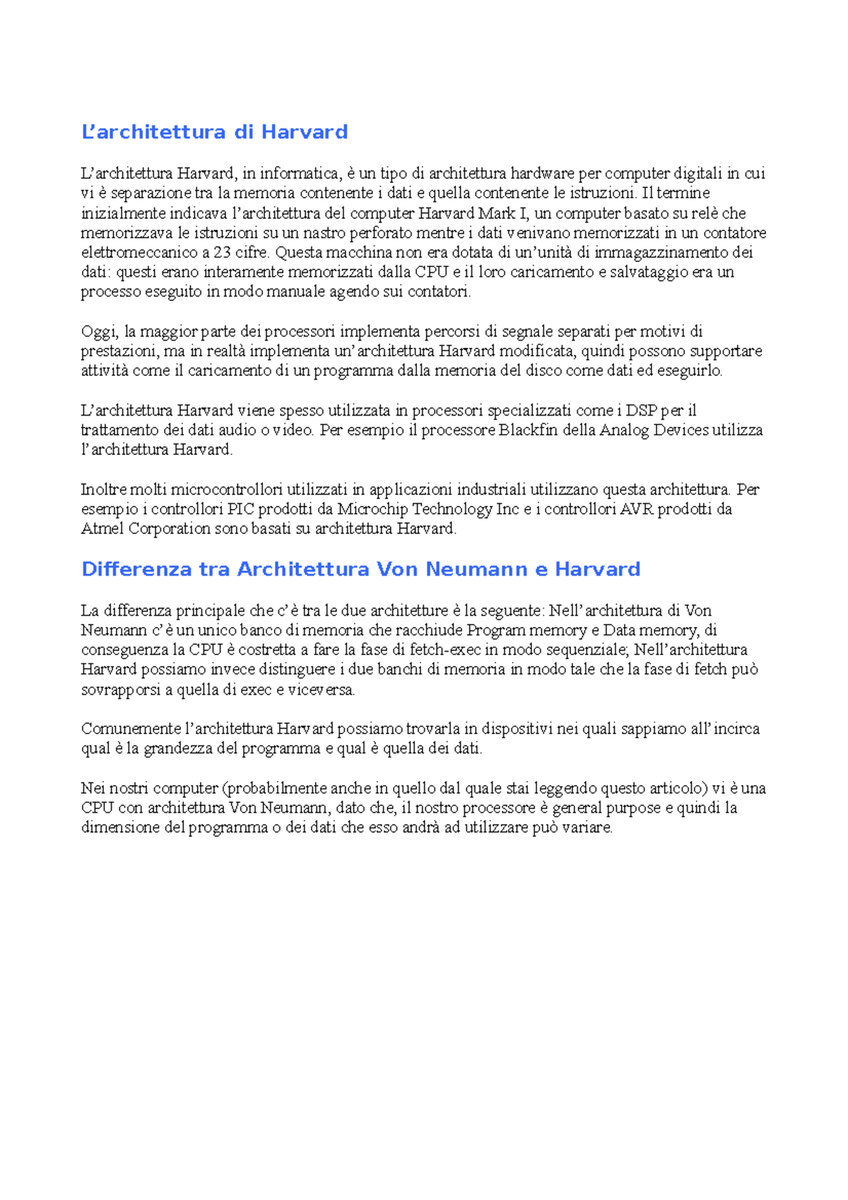 Harvard architettura - L’architettura di Harvard L’architettura Harvard ...
