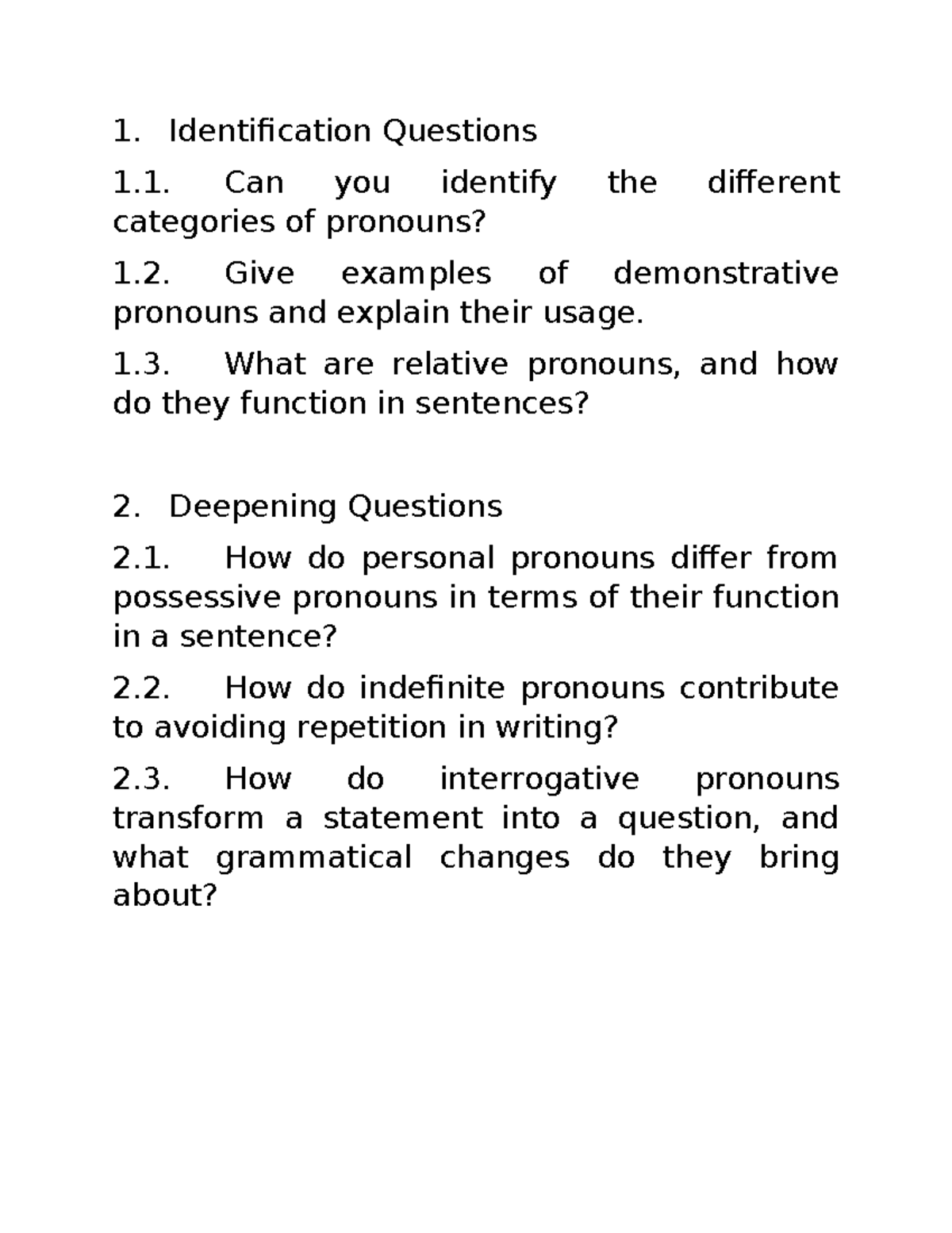 To be printed - 5 - Identification Questions Can you identify the ...