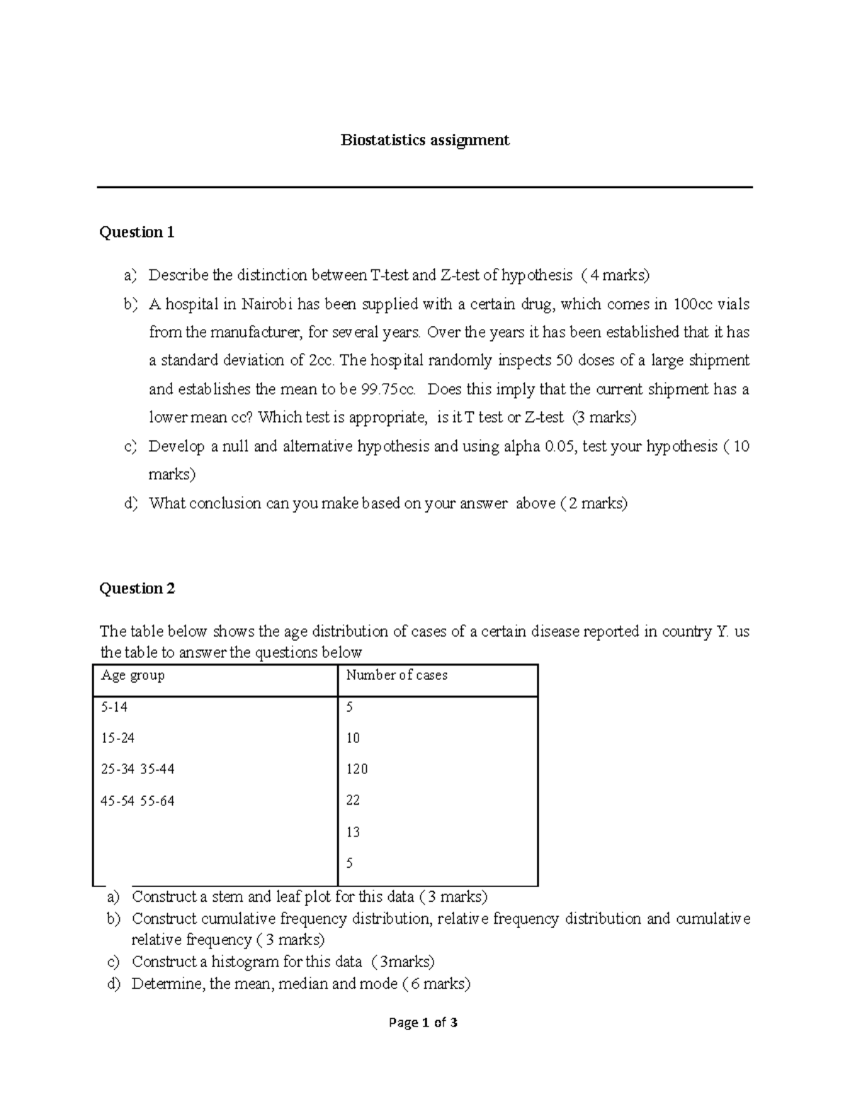 Document 1 According To The Univ 1001 Course Syllabus Biostatistics Assignment Question 1 