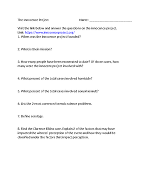 Forensic DNA Web Quest - Name________________________________ Forensic ...