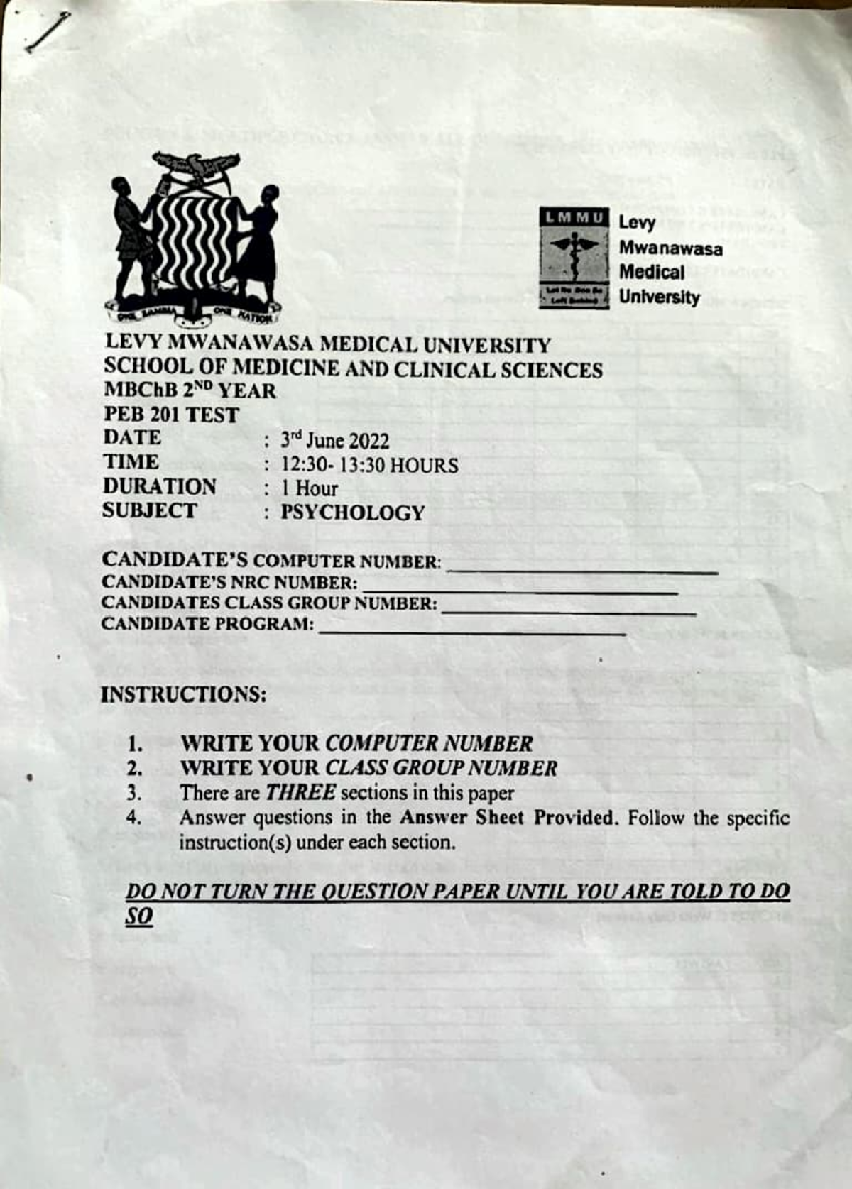 Physiology - Past papers - Bachelor's degree in pharmacy - Studocu