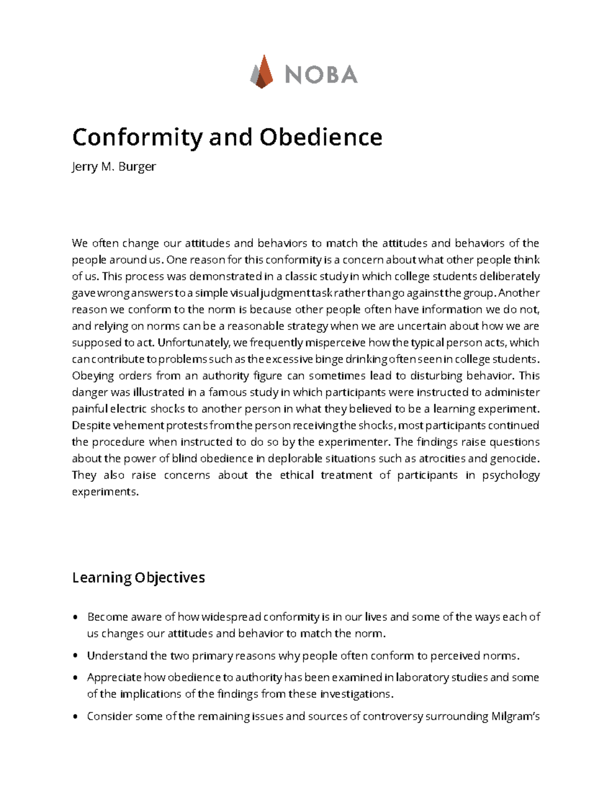 Conformity+and+Obedience - N O B A Conformity and Obedience Jerry M ...