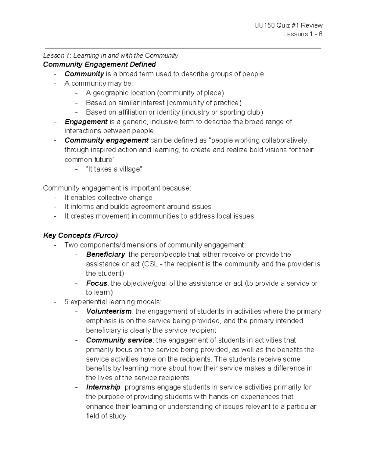 Lessons #1-6 - Lessons 1 - 6 Lesson 1 : Learning in and with the ...