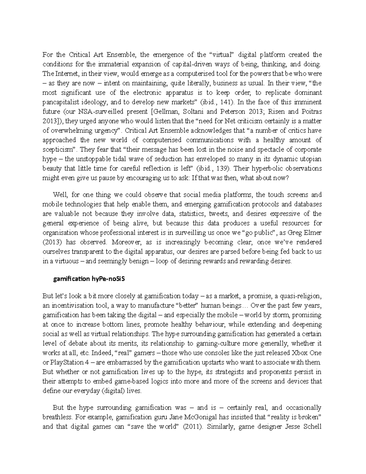 Critical Art Ensemble - The Internet, in their view, would emerge as a ...