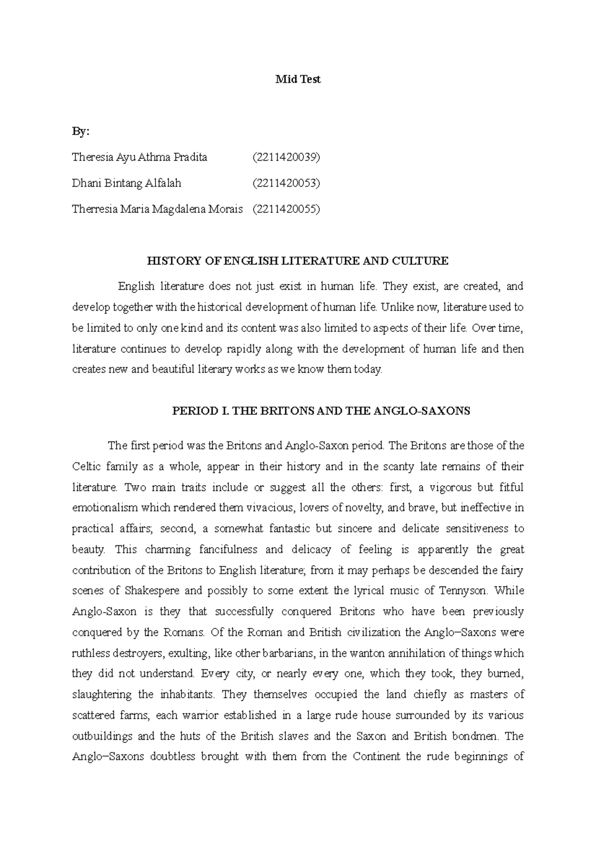 Mid Test Helit (301) 1 - Mid Test By: Theresia Ayu Athma Pradita ...