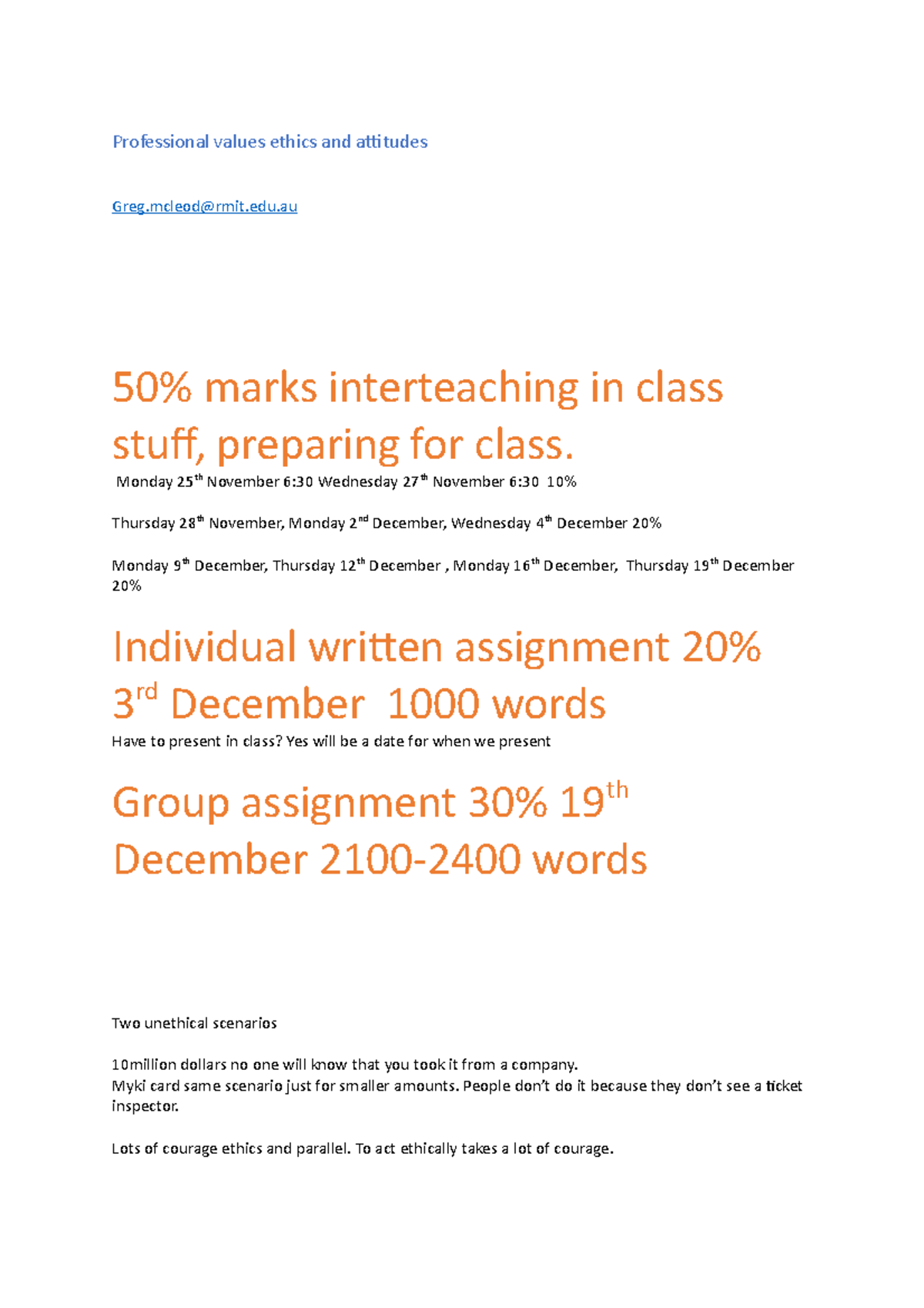 Professional values ethics and attitudes - Professional values ethics ...