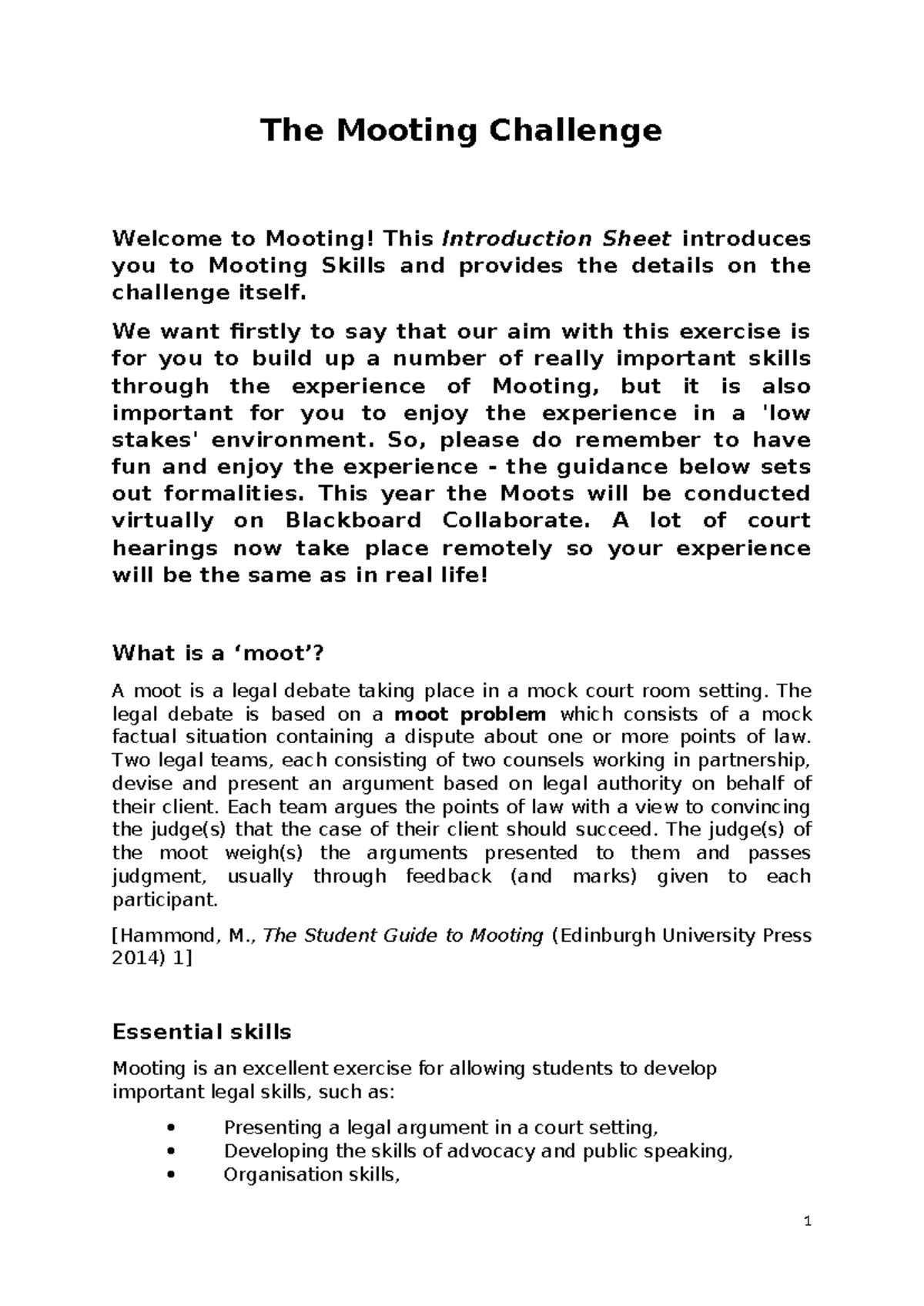 The Mooting Challenge BB - The Mooting Challenge Welcome to Mooting ...