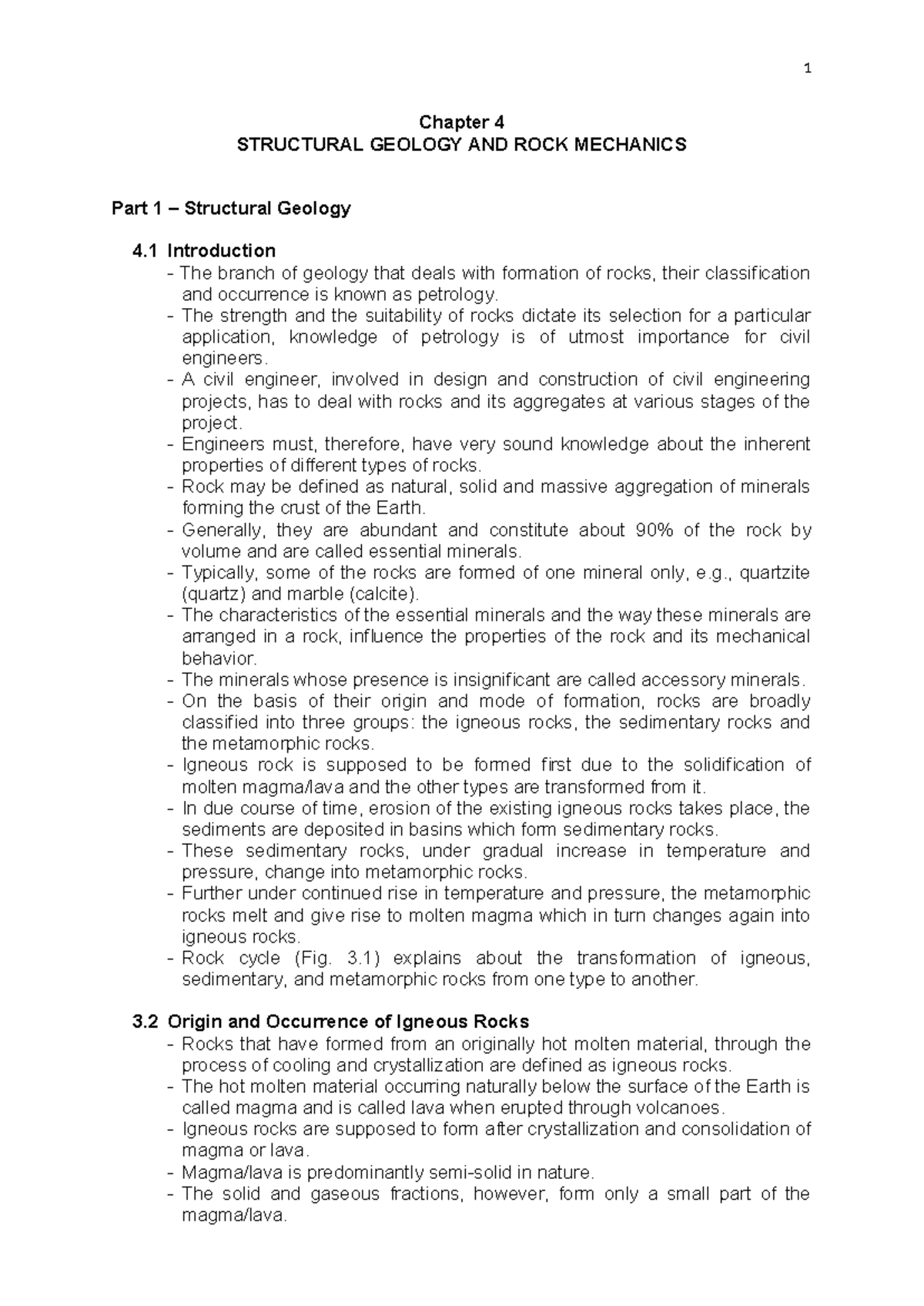 Chapter 4 Structural Geology and Rook Mechanics - Chapter 4 STRUCTURAL ...