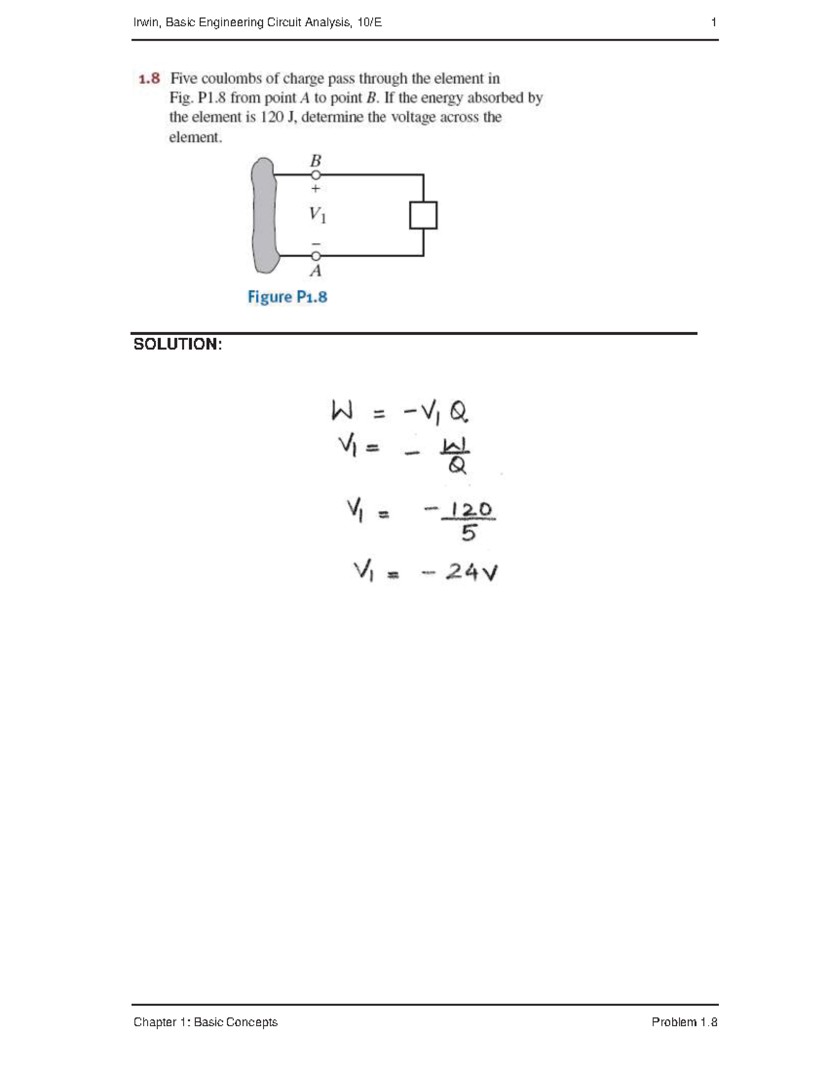 Wk1 2501solutions - labs - Chapter 1: Basic Concepts Problem 1. SOLUTION: Chapter 1: Basic ...