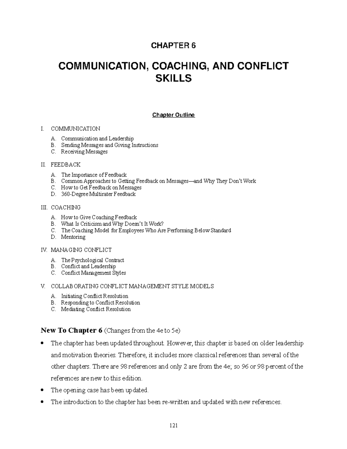 Chapter 6 COMMUNICATION, COACHING, AND CONFLICT SKILLS - CHAPTER 6 COMMUNICATION, COACHING, AND ...