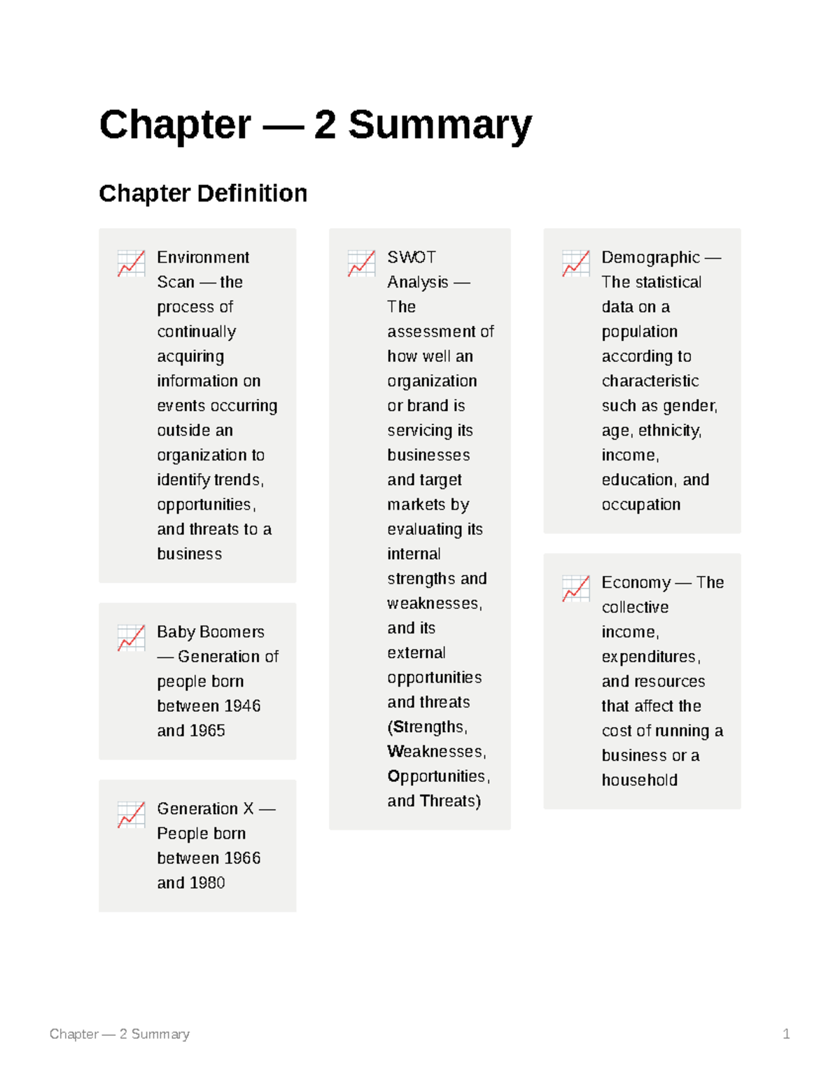 Chapter 2 Summary - Chapter — 2 Summary Chapter Definition ...