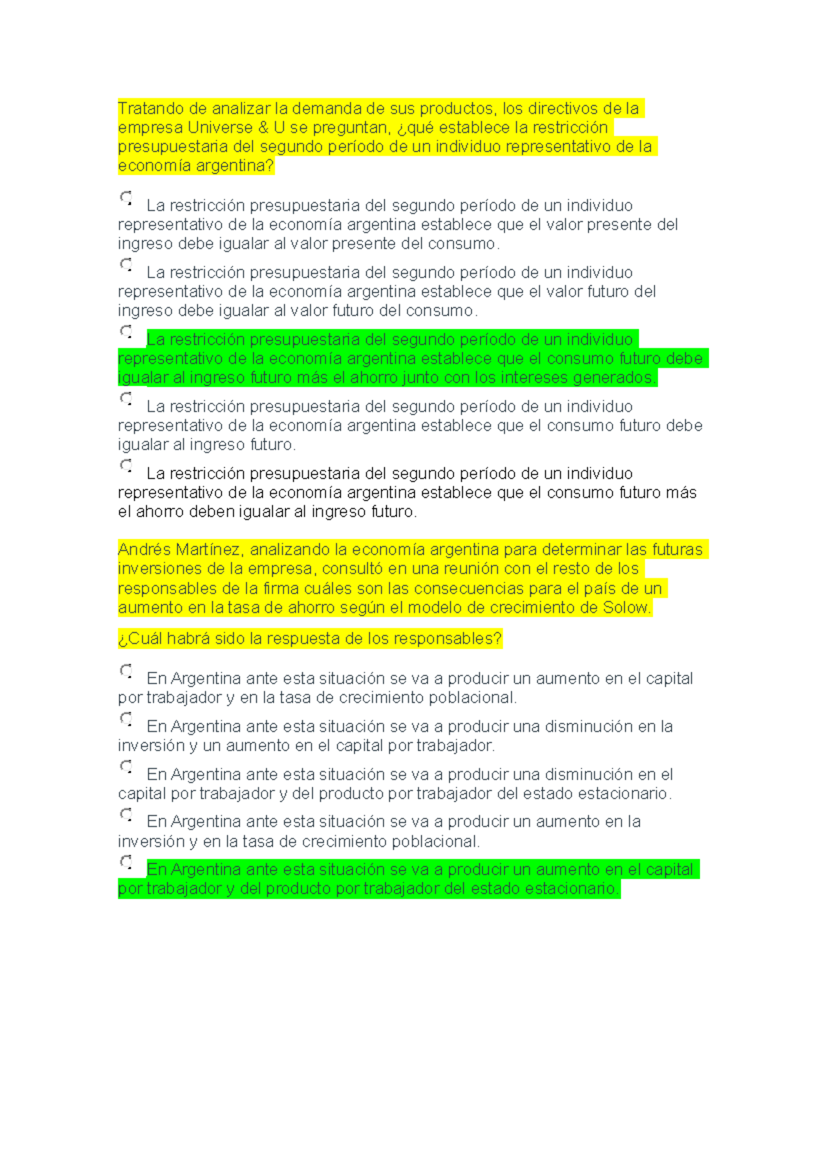 TP 2 Econo 2 - 100%%% - Tratando de analizar la demanda de sus ...