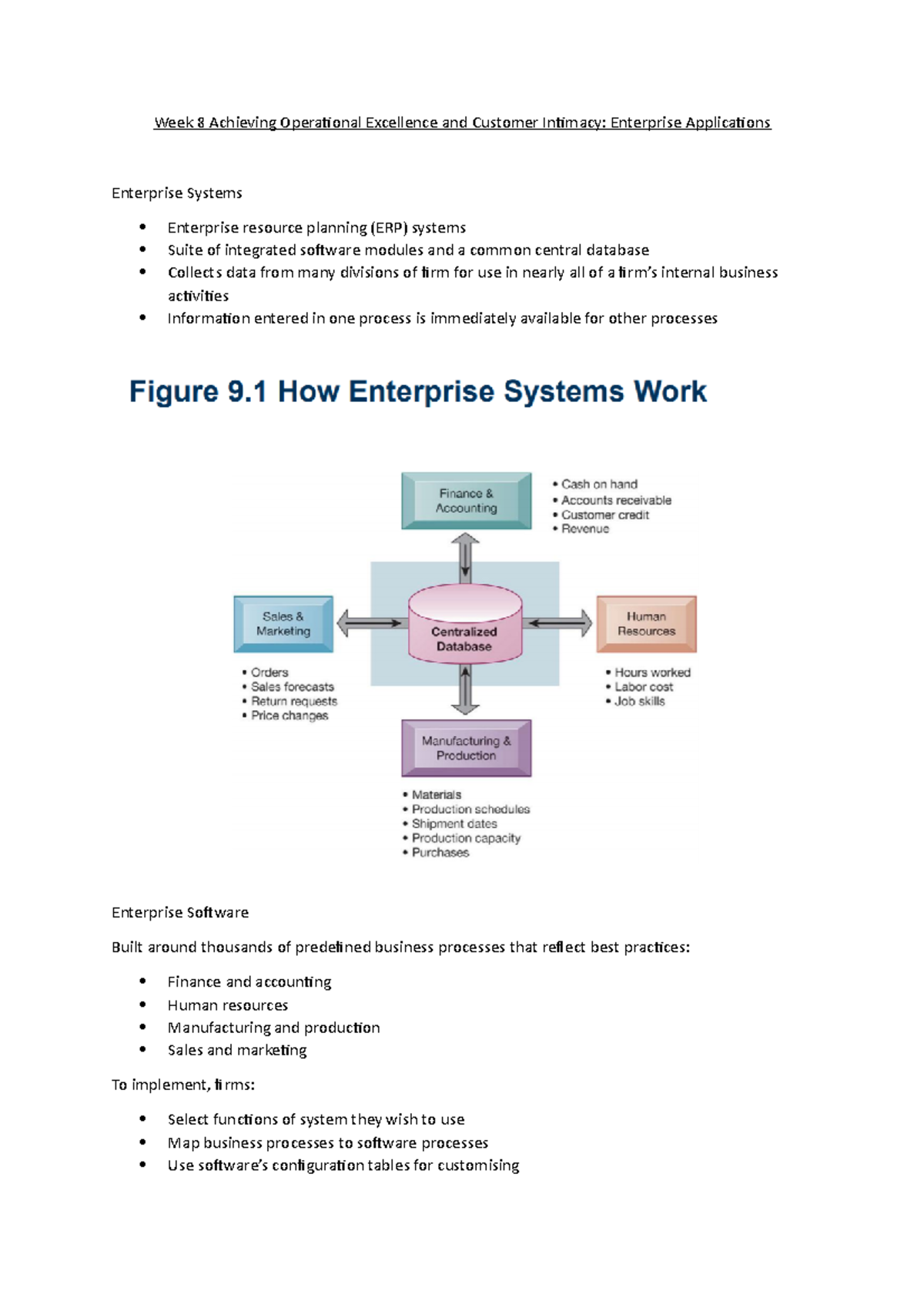 Week 8 Achieving Operational Excellence and Customer Intimacy ...