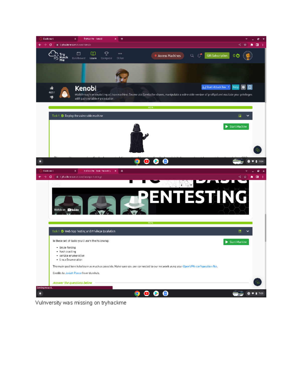 Week 4 - ......................................... - LES330 - Vulnversity was missing on ...