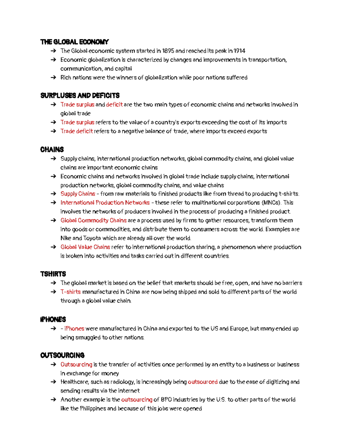 The Global Economy - THE GLOBAL ECONOMY The Global economic system ...