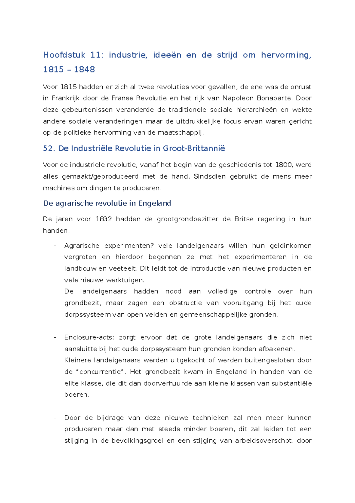 Samenvatting Moderne en Hedendaagse Tijd (bepaalde hoofdstukken ...