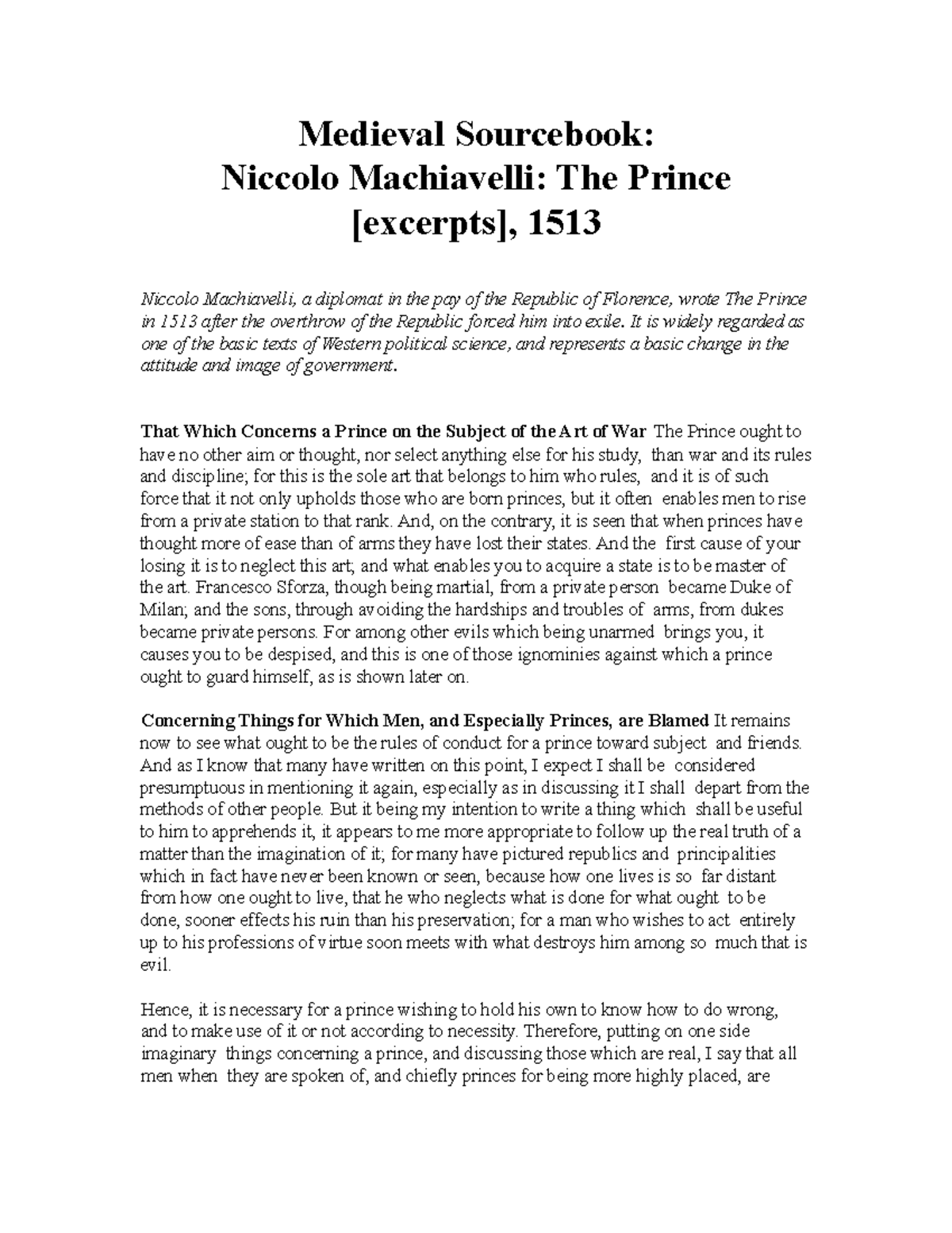 Machiavelli Task - this was really fun to do at Mac itss helpful ...